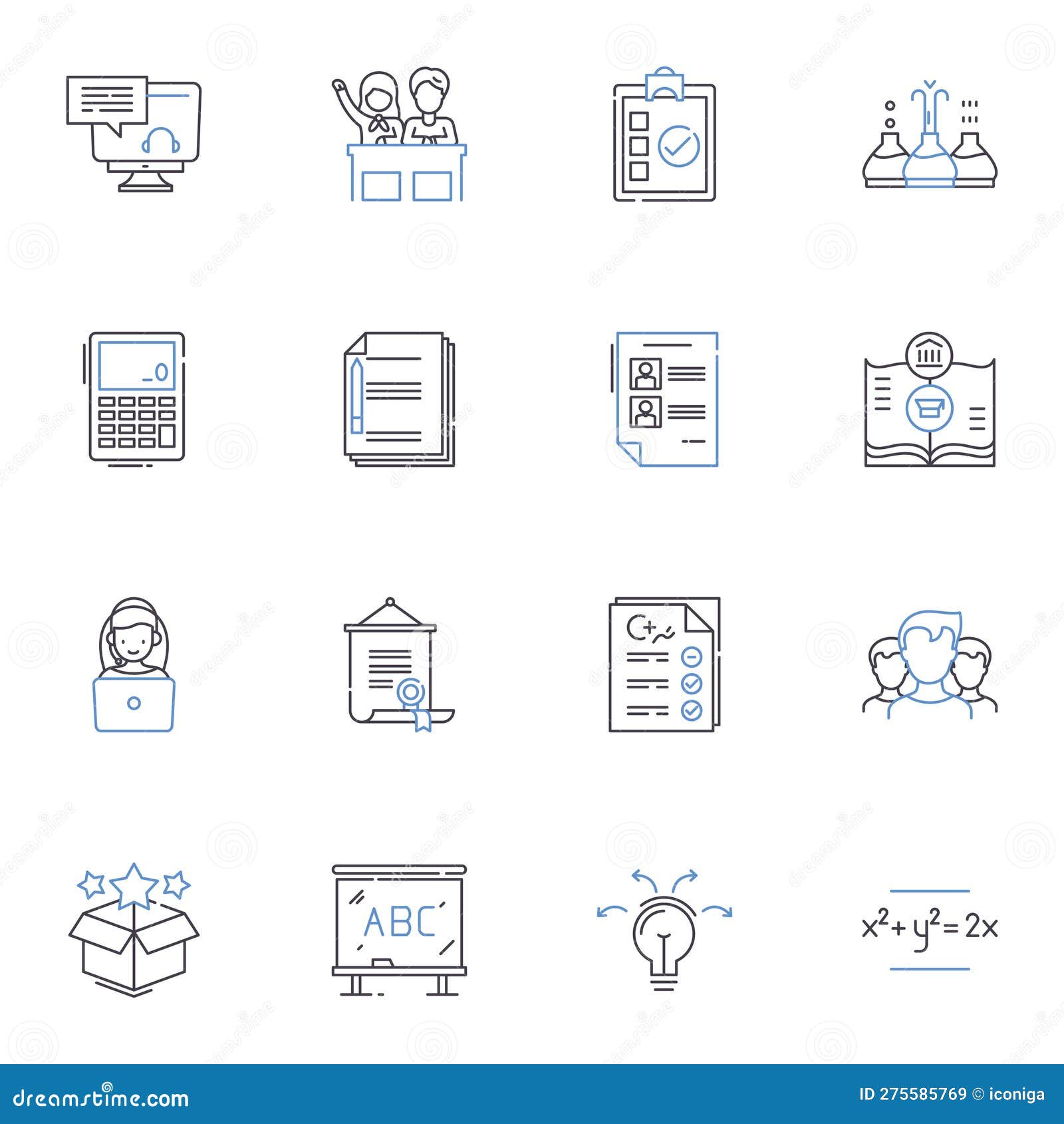 Proficiency Line Icons Collection. Mastery, Expertise, Competence ...