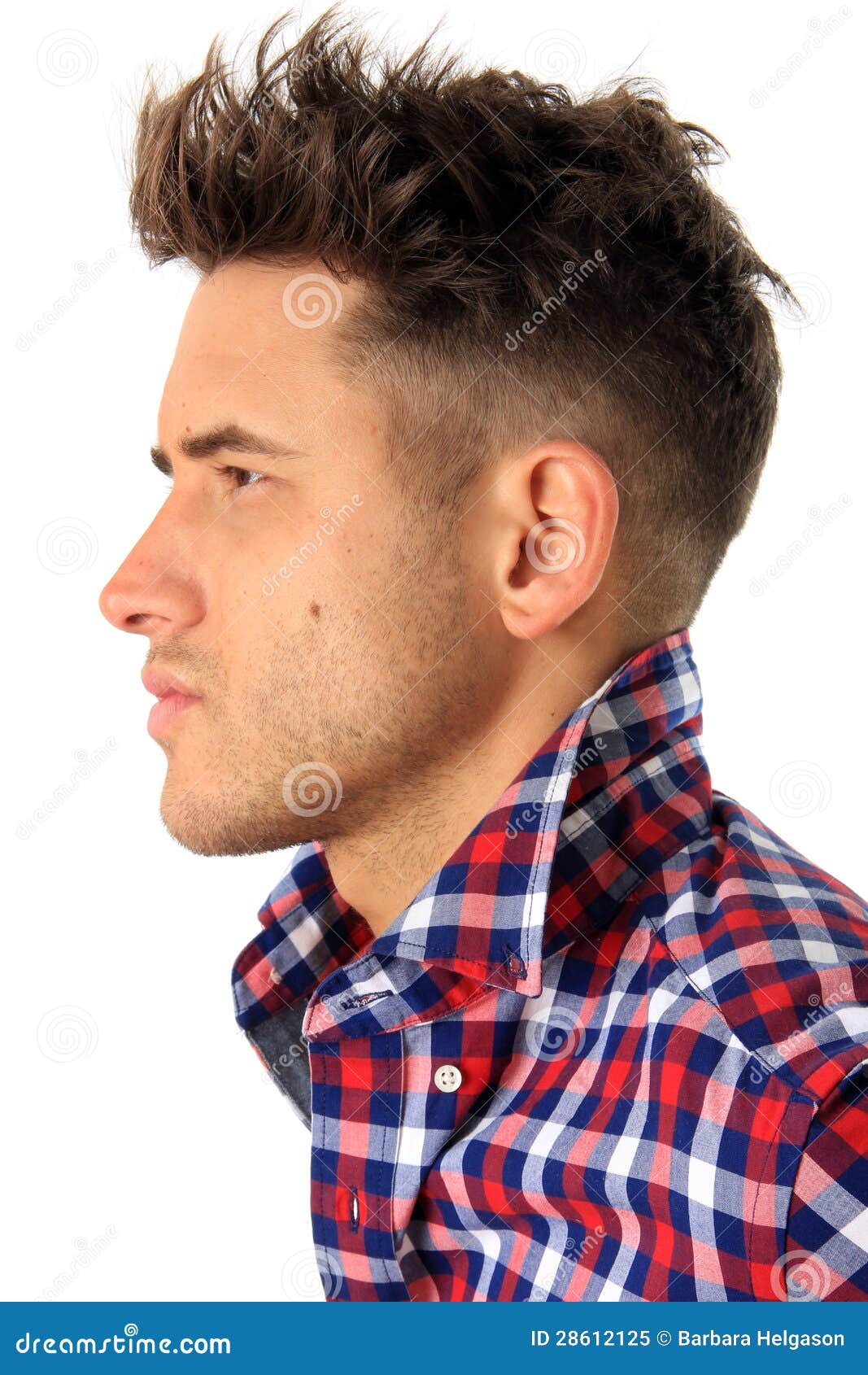 Profil Attrayant De Jeune Homme Image stock - Image du stare, coloré ...