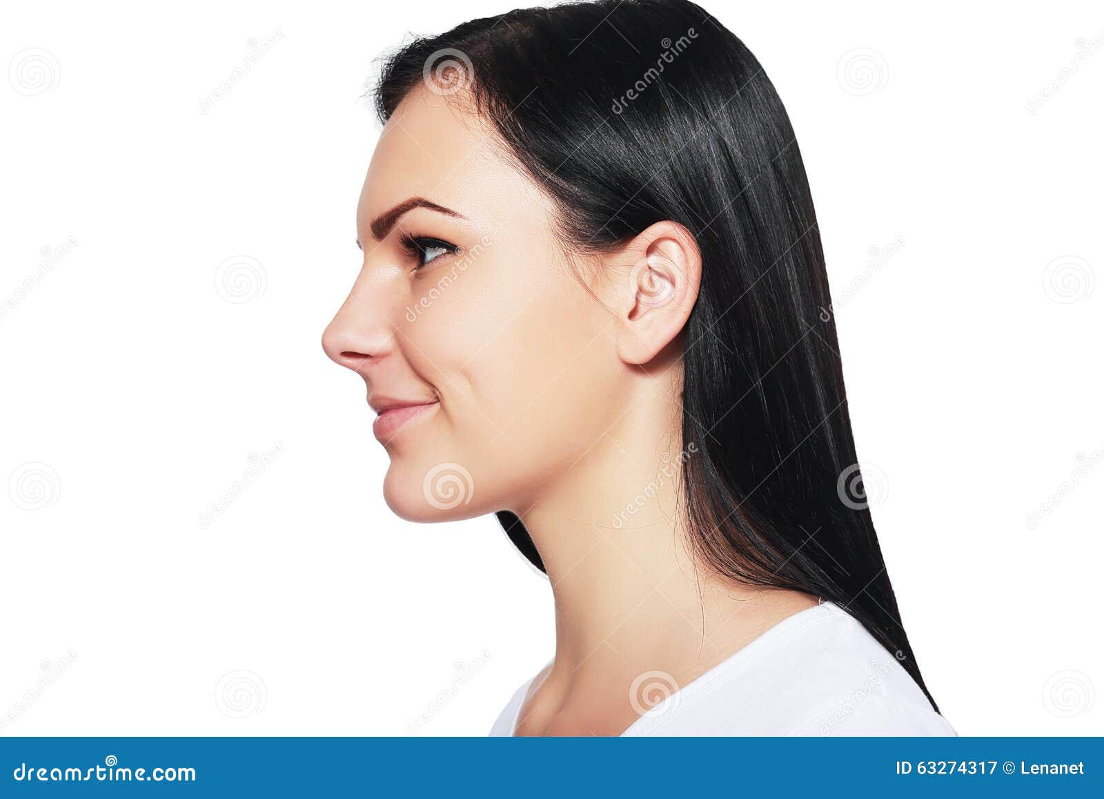 Profil de fille image stock. Image du charme, attrayant - 63274317