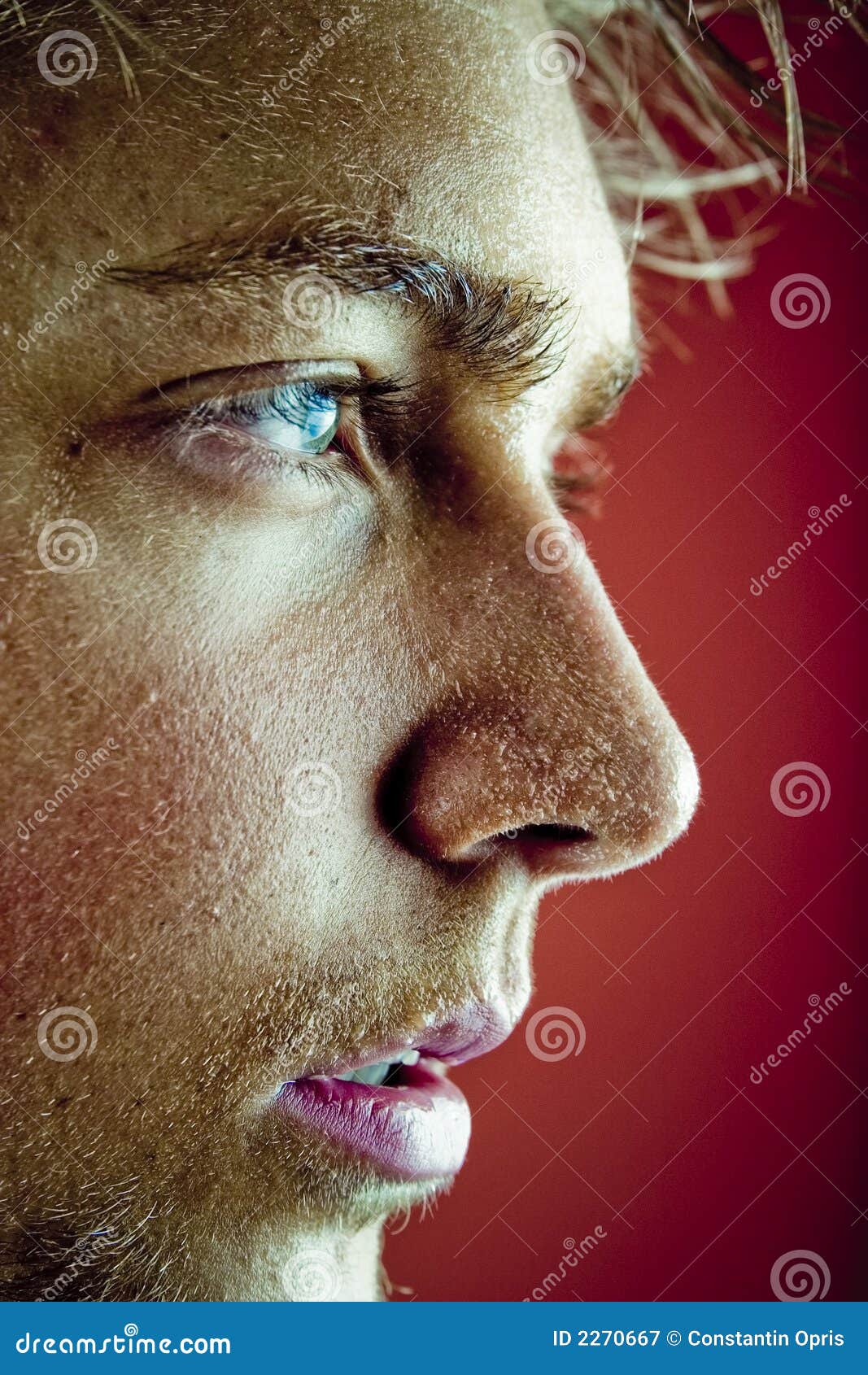 Profil de visage de sueur image stock. Image du visage - 2270667