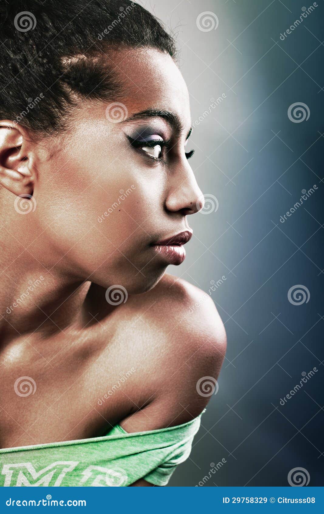 Profile of African girls stock image. Image of style - 29758329