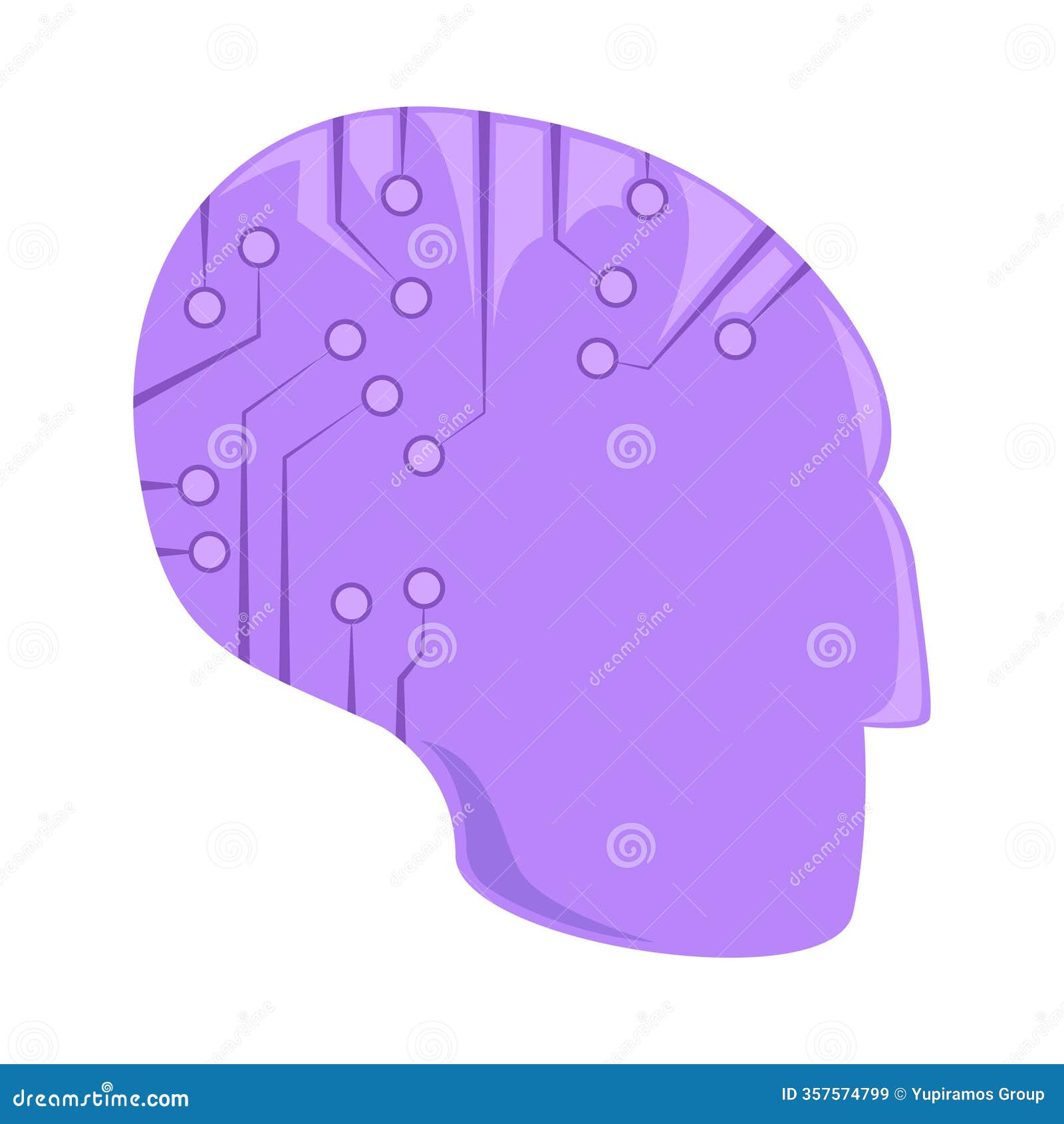 Robot Brain With Cooling And Microcircuits Stock Image | CartoonDealer ...