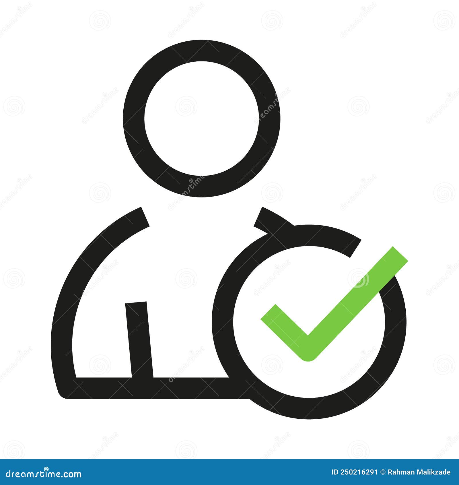 Profile Approved Icon. Check Mark. Check Customer Icon Stock Vector ...