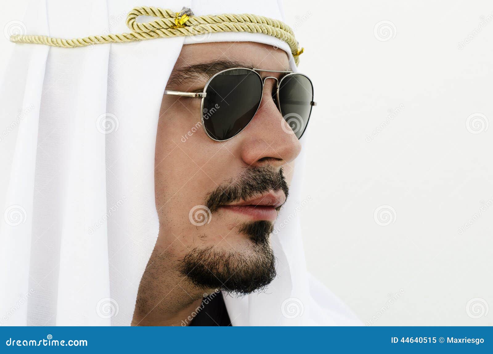 Profile of arab man stock image. Image of adult, profile - 44640515