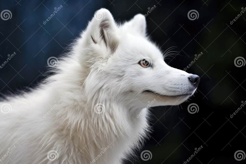 Profile of an Arctic Fox Stalking with Ears Perked Up Stock Photo ...