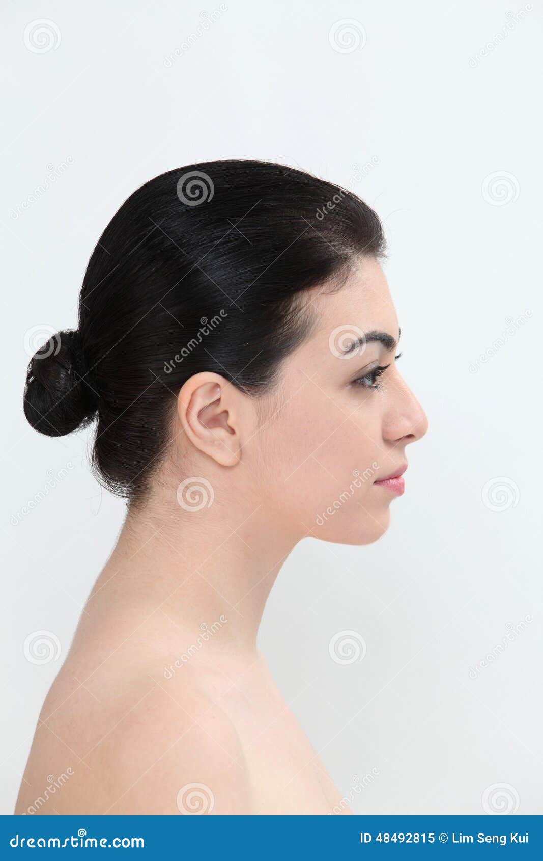 Profile of beautiful woman stock image. Image of profile - 48492815