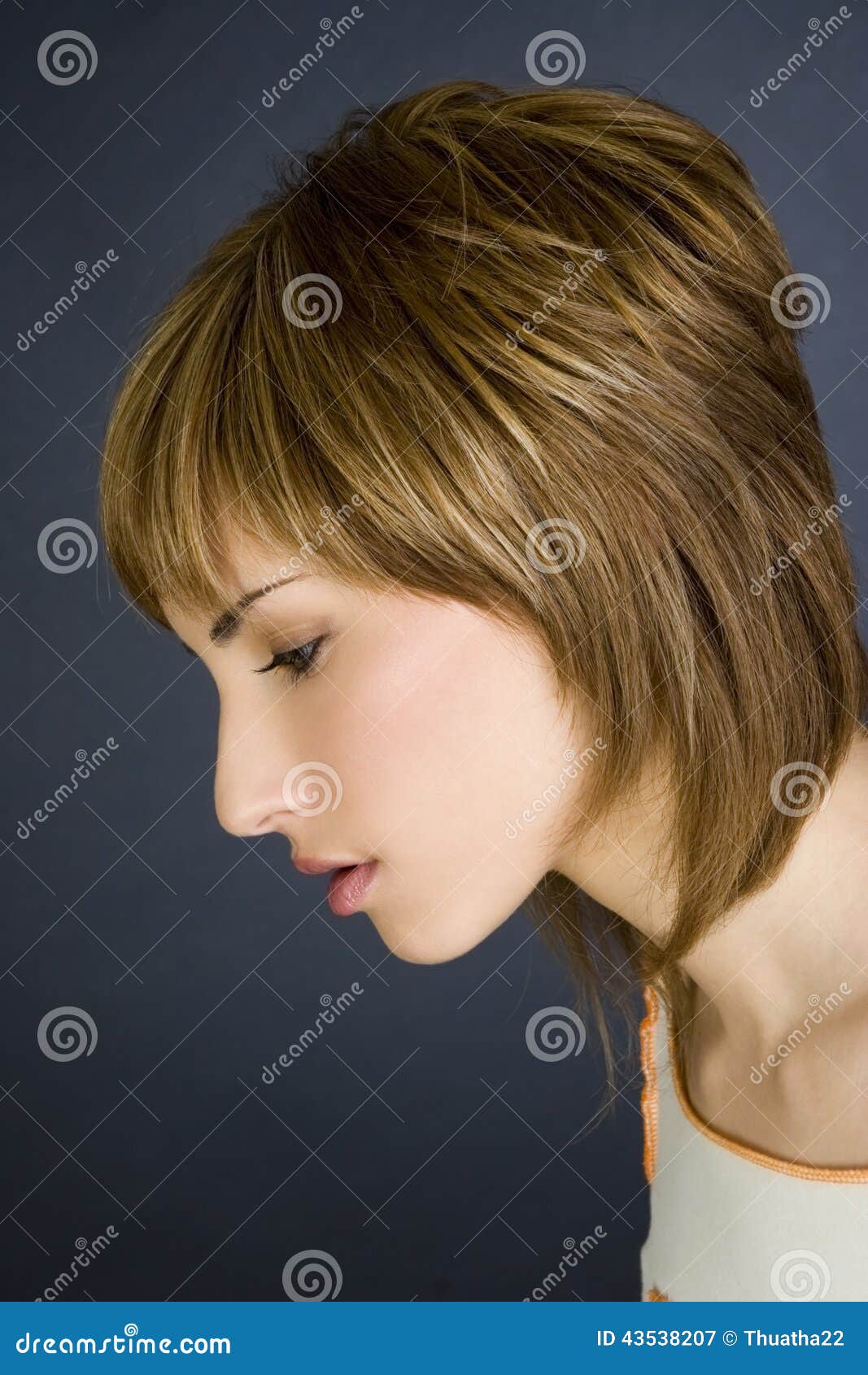 Profile of a Beautiful Women Stock Image - Image of calm, attractive ...