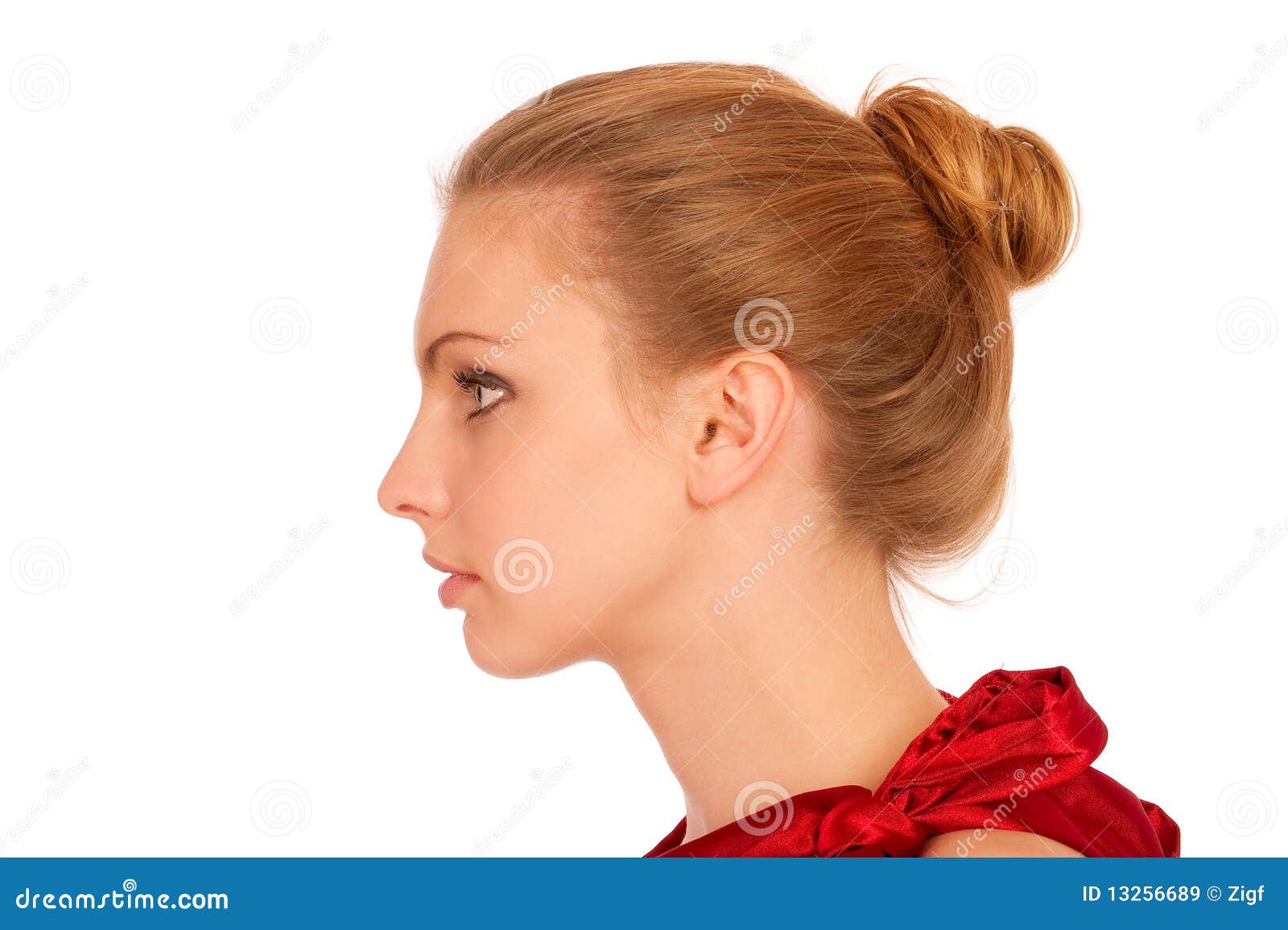 Profile of Beautiful Young Woman Stock Image - Image of clean ...