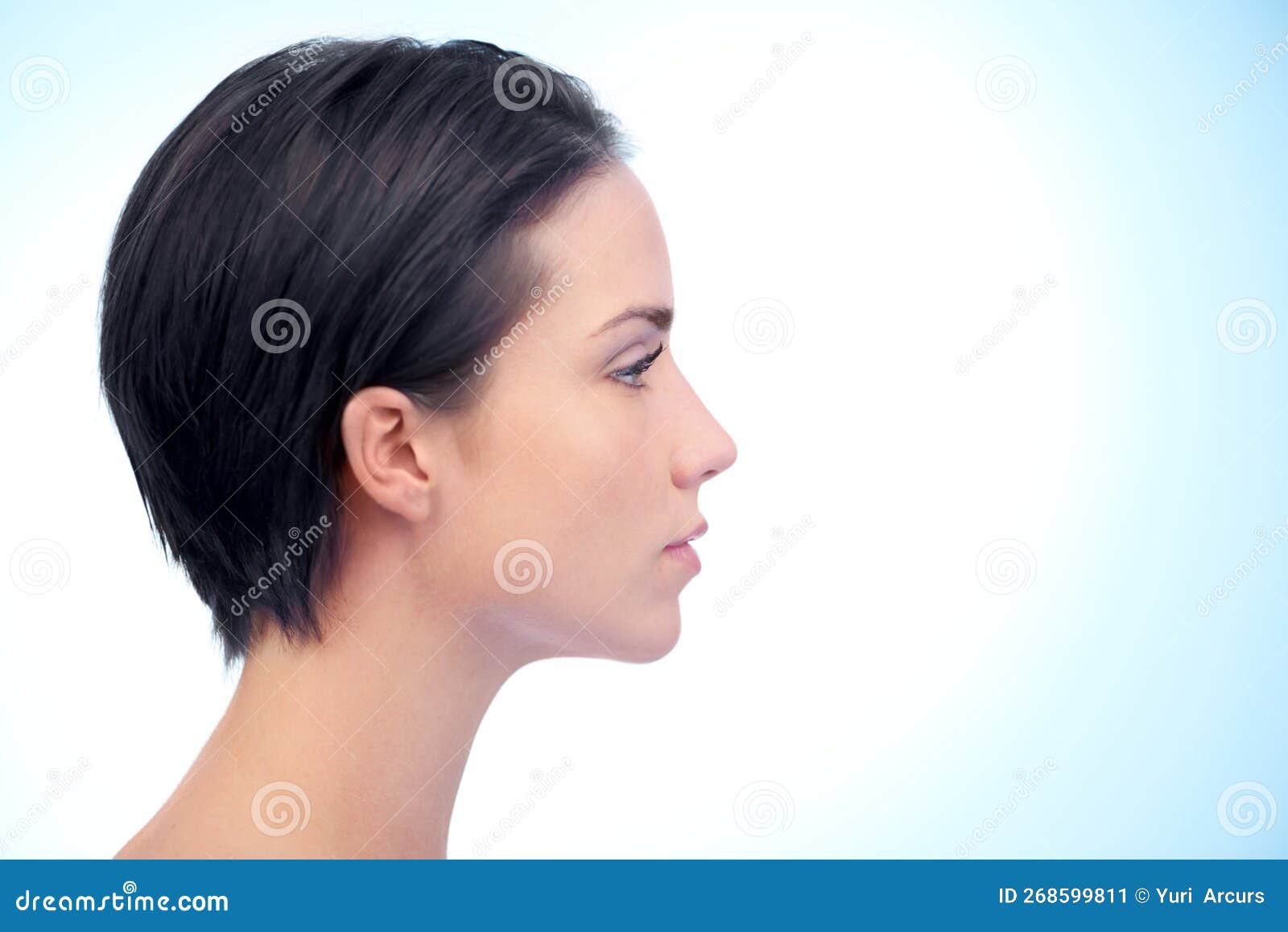 Profile of Beauty. Profile Shot of a Gorgeous Young Womans Face. Stock ...