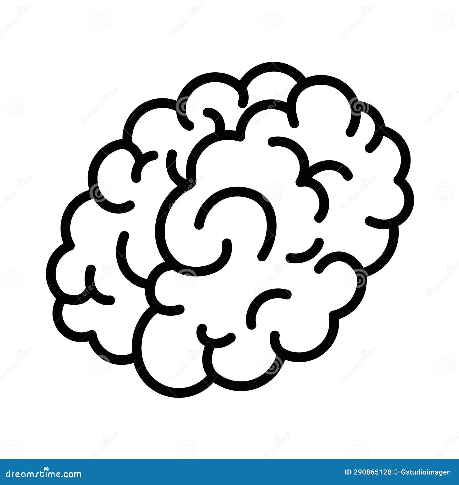 Profile brain health icon stock illustration. Illustration of brain ...