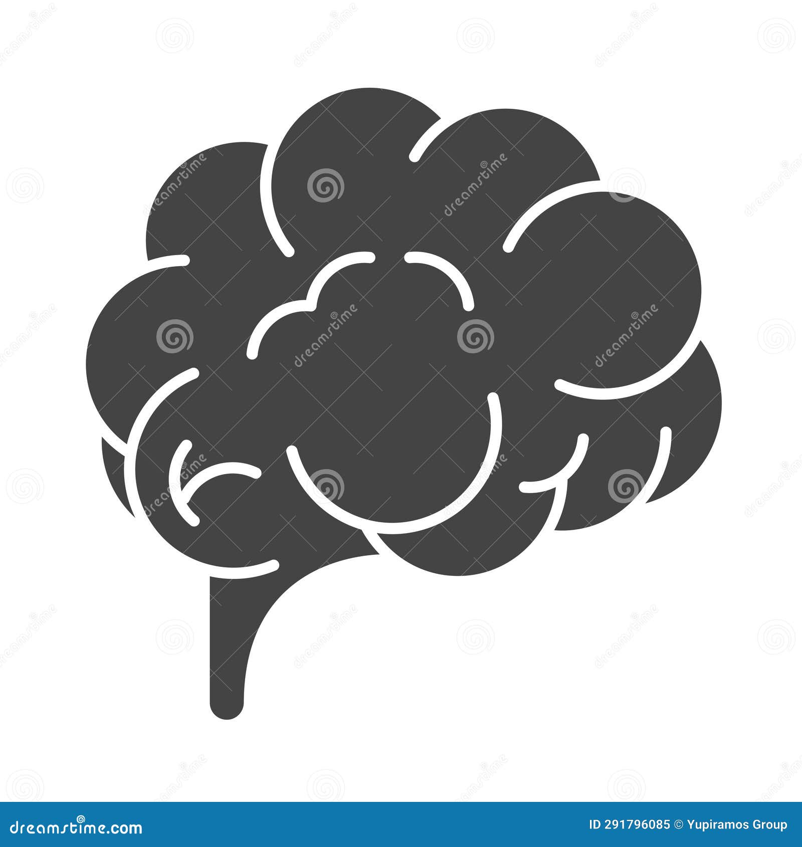 Profile Brain Icon Human Illustration Stock Vector - Illustration of ...