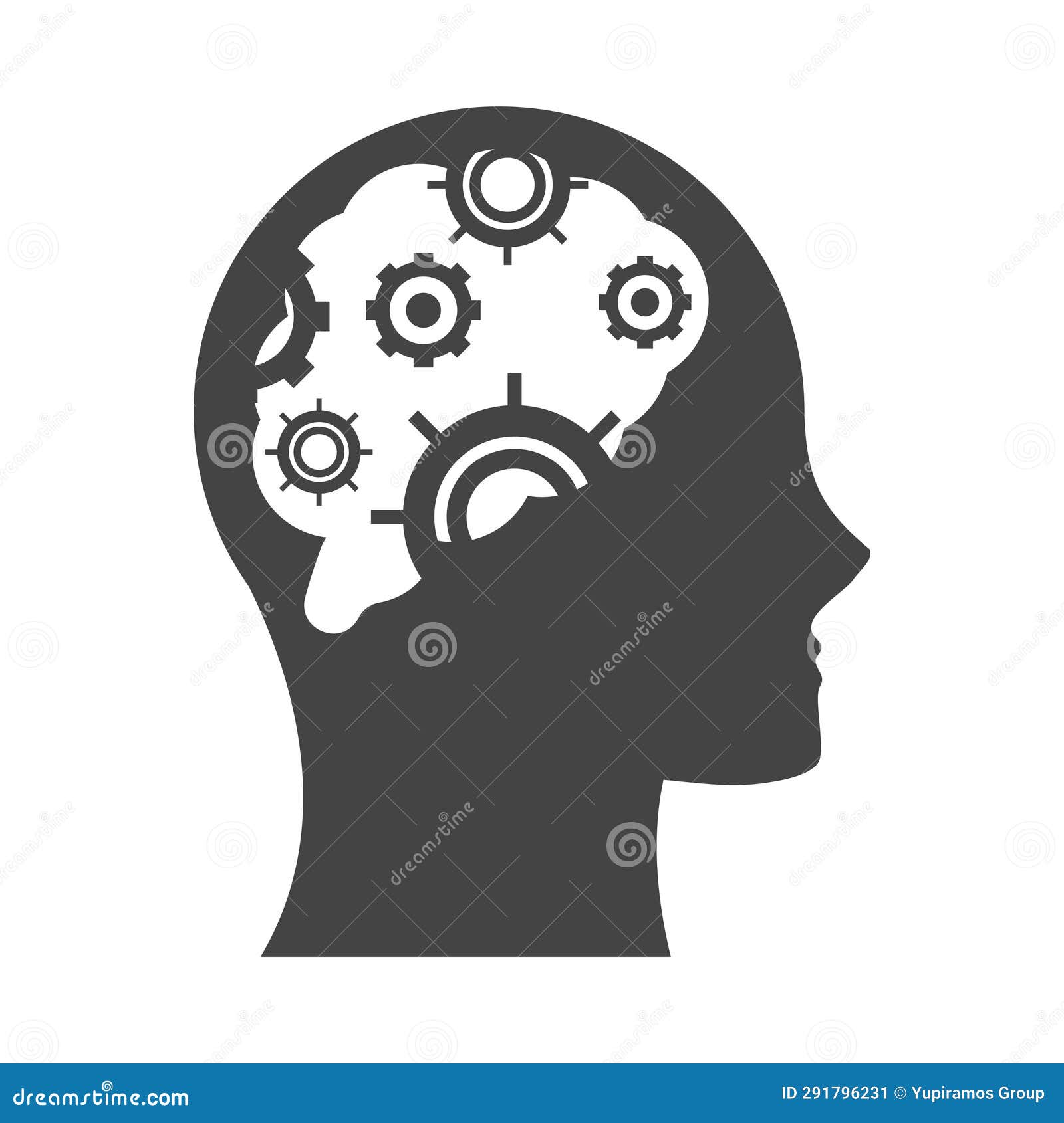 Profile Brain Icon Illustration Stock Image - Image of brain, medicine ...