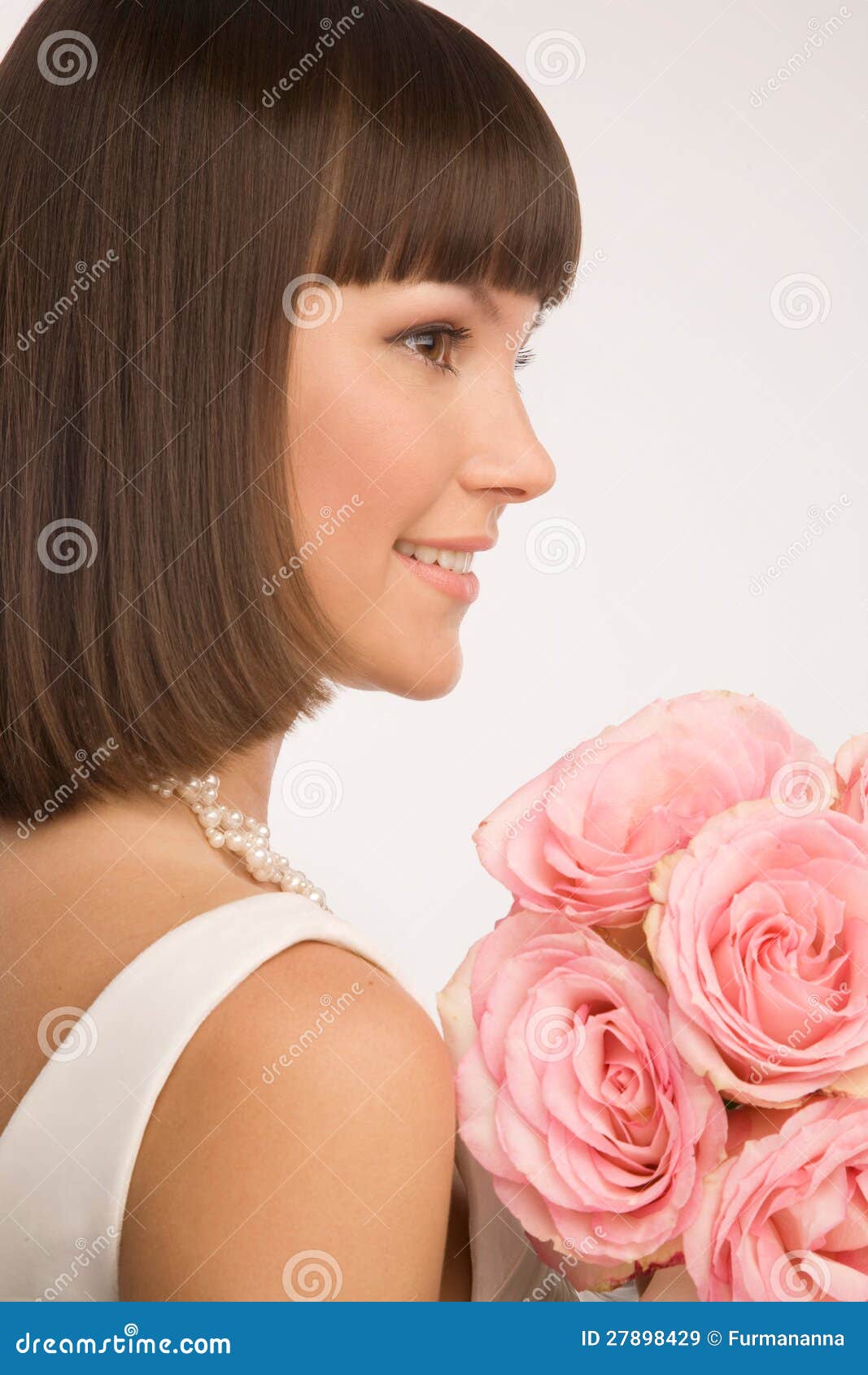 Profile of the bride stock image. Image of human, fashion - 27898429