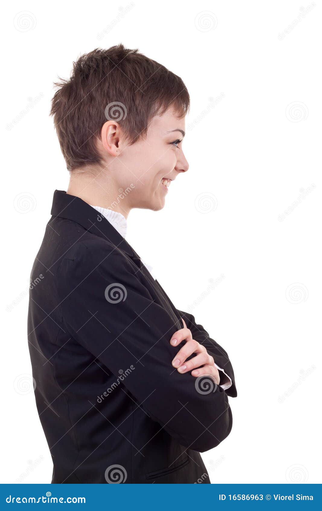 Profile of a Business Woman Stock Image - Image of profile, happy: 16586963