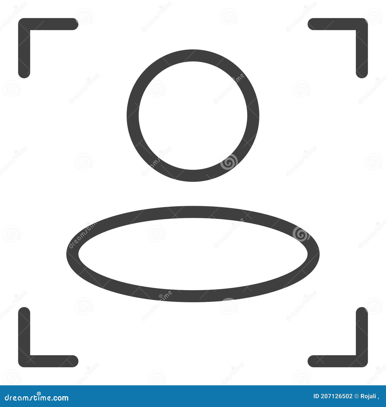 Profile Camera Icon Logo with Outline Stroke Vector Design Perfect for ...