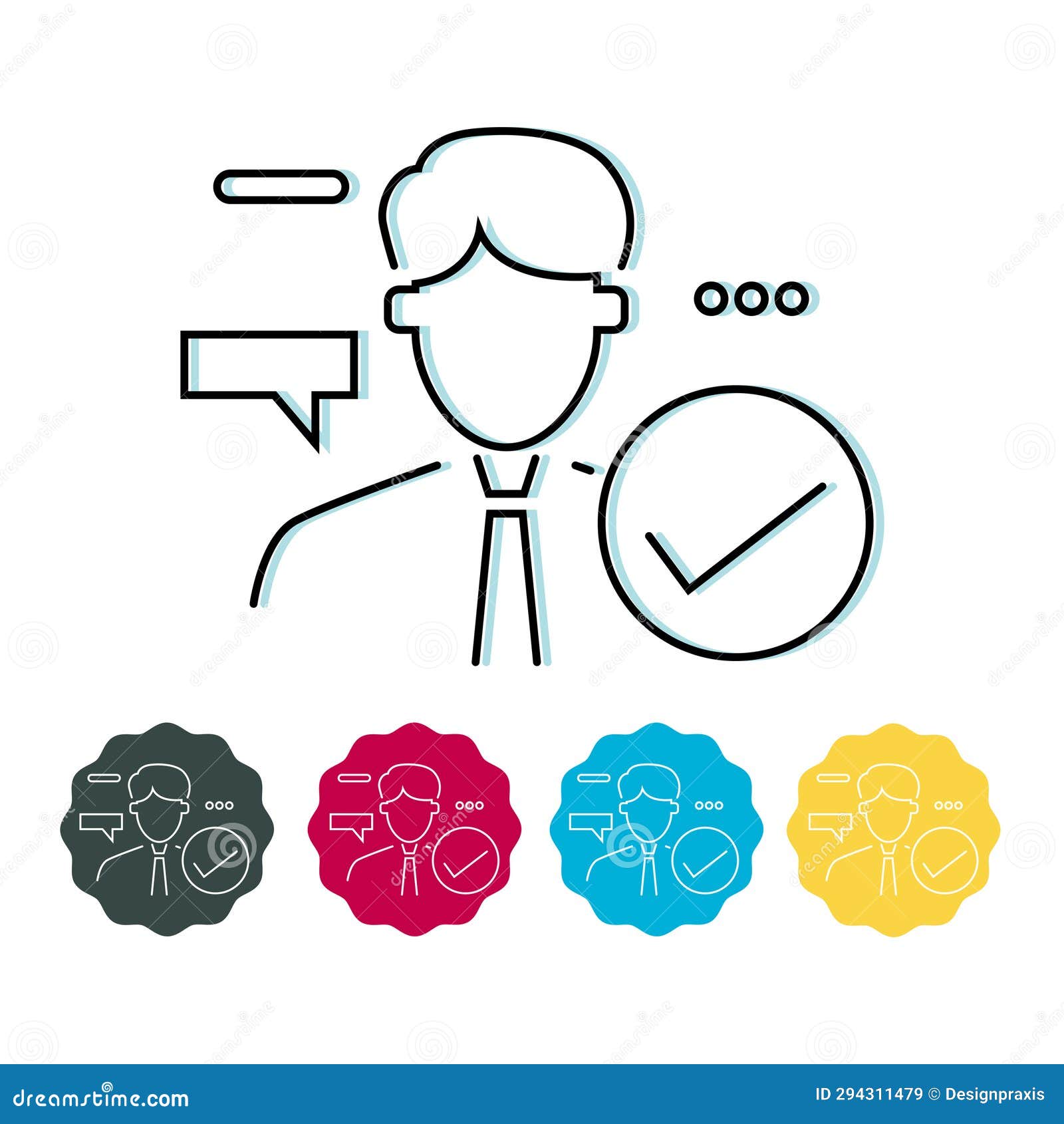 Profile Check - Interview Candidate - Icon Stock Vector - Illustration ...