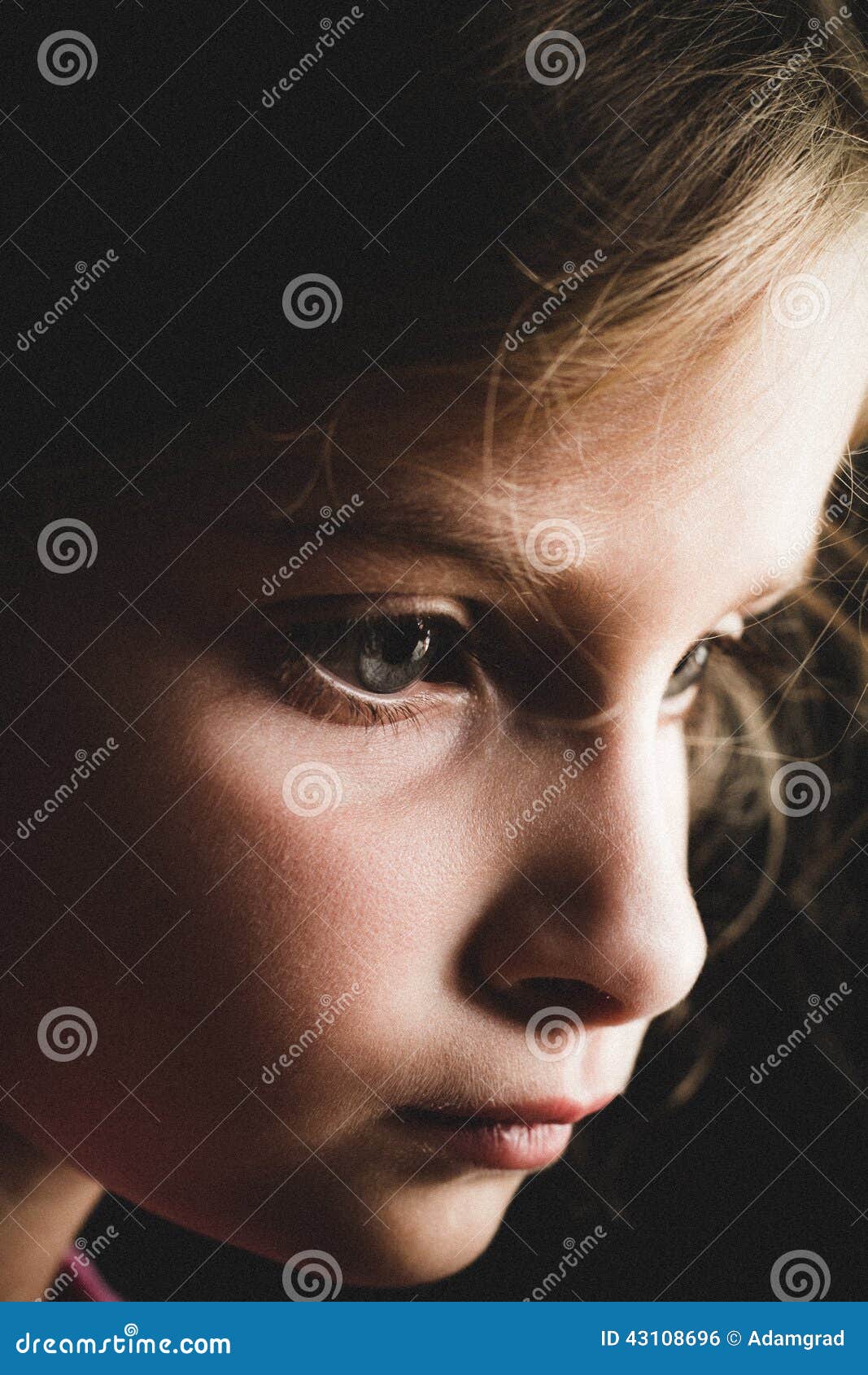 Profile of a child stock photo. Image of portrait, blue - 43108696