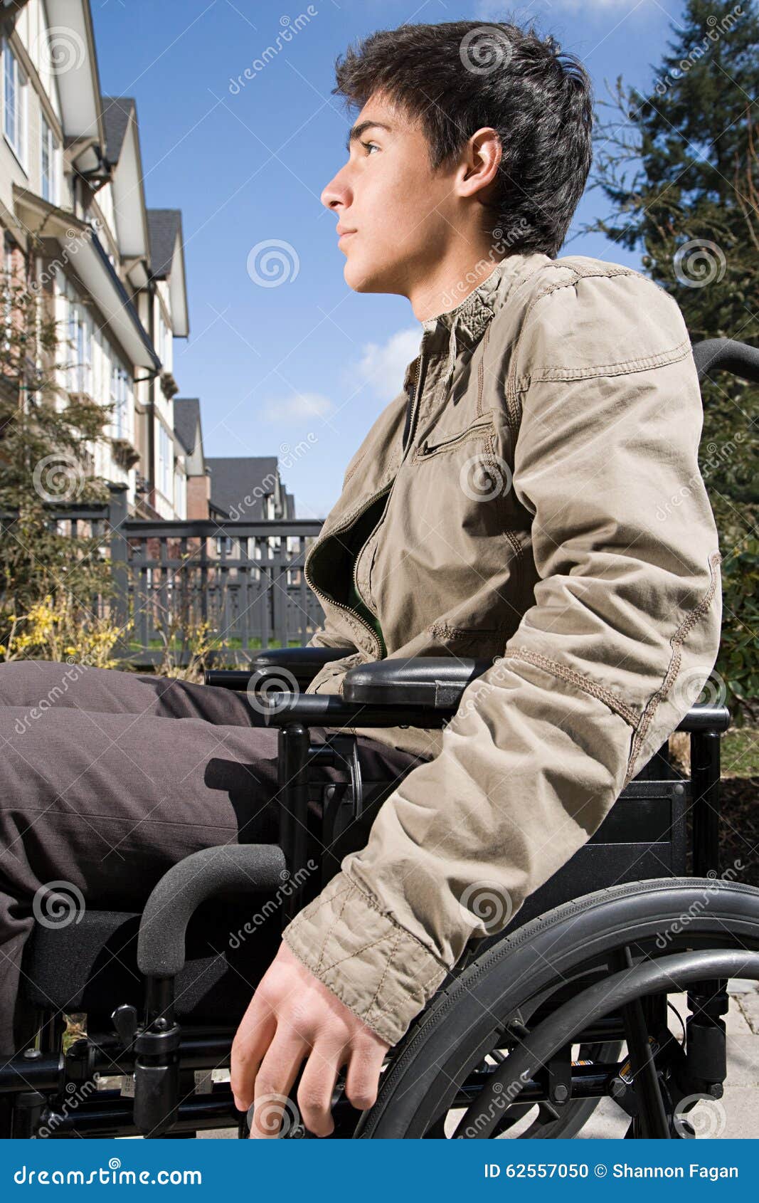 Profile of a Disabled Teenage Boy Stock Photo - Image of handicapped ...