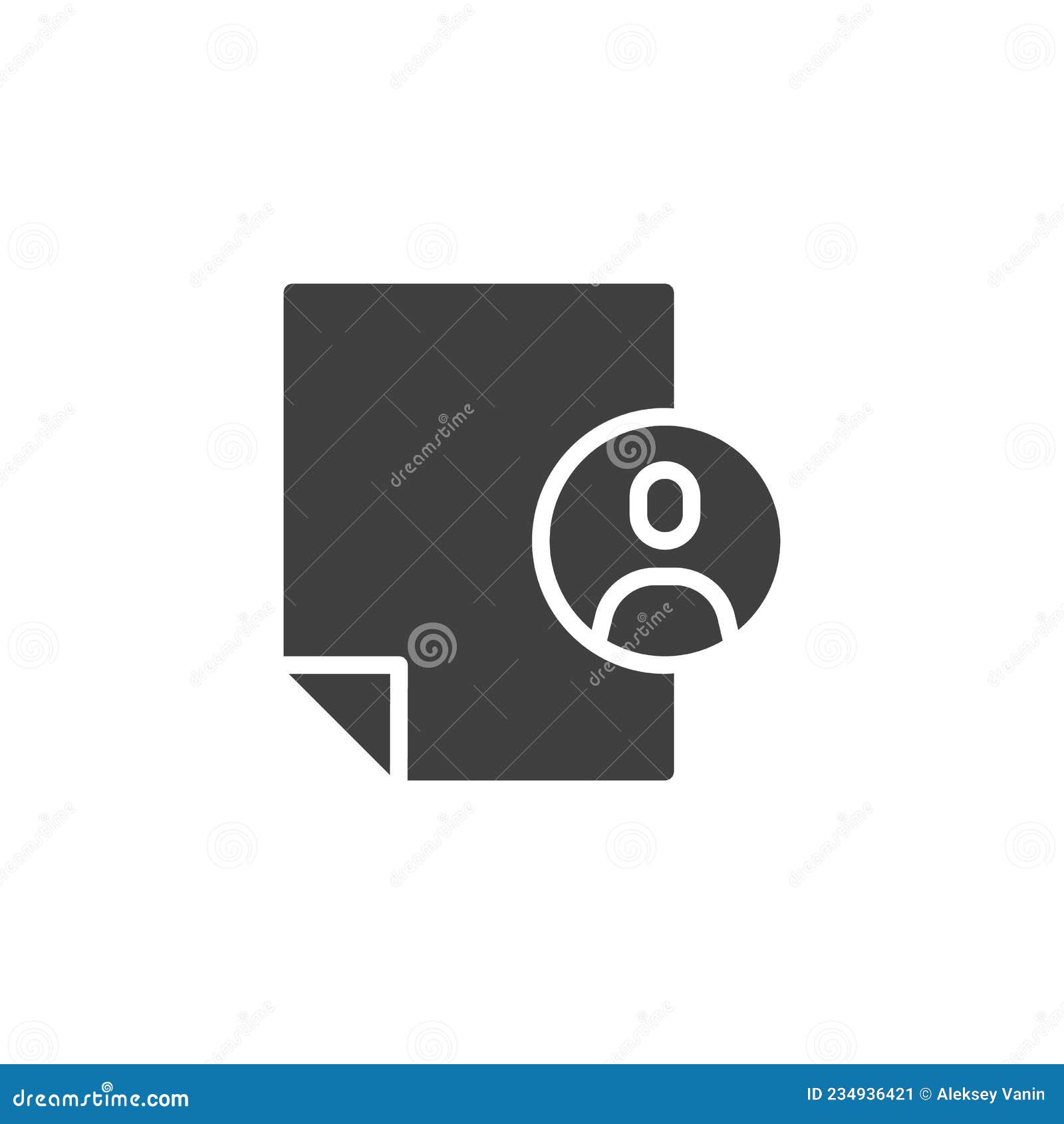 Profile Document Vector Icon Stock Vector - Illustration of glyph ...