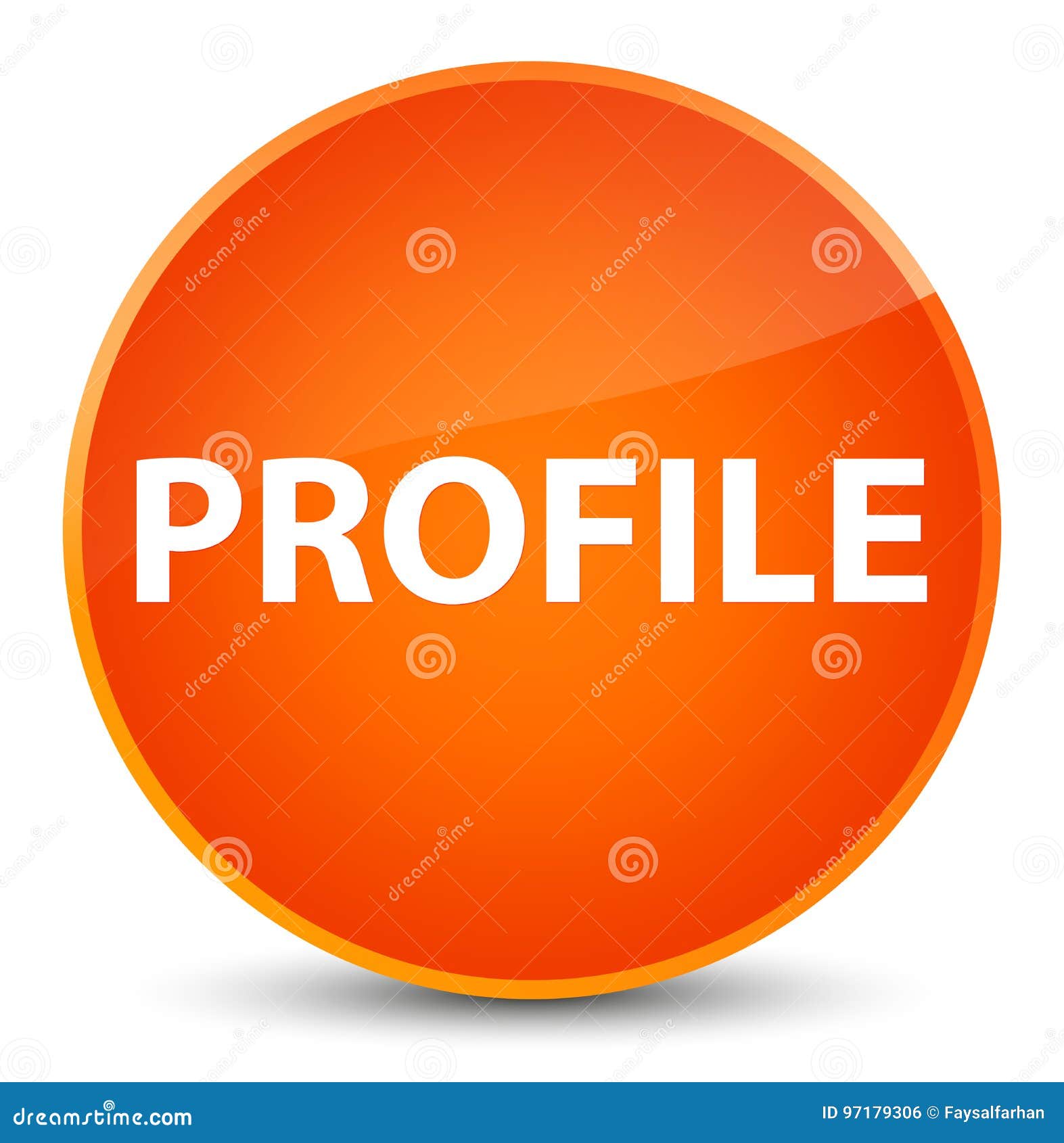 Profile Elegant Orange Round Button Stock Illustration - Illustration ...