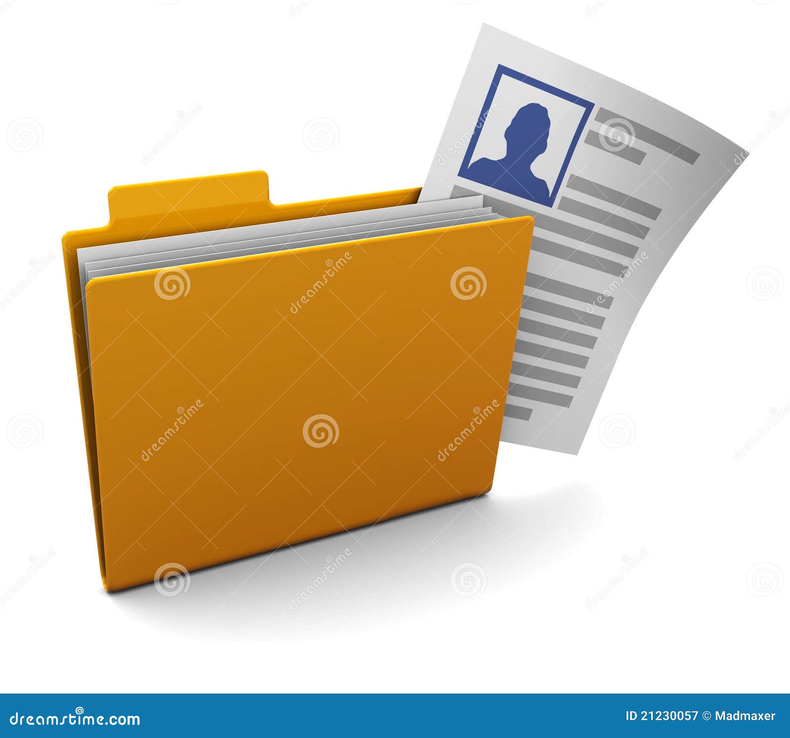 Profile folder stock illustration. Illustration of documentation - 21230057