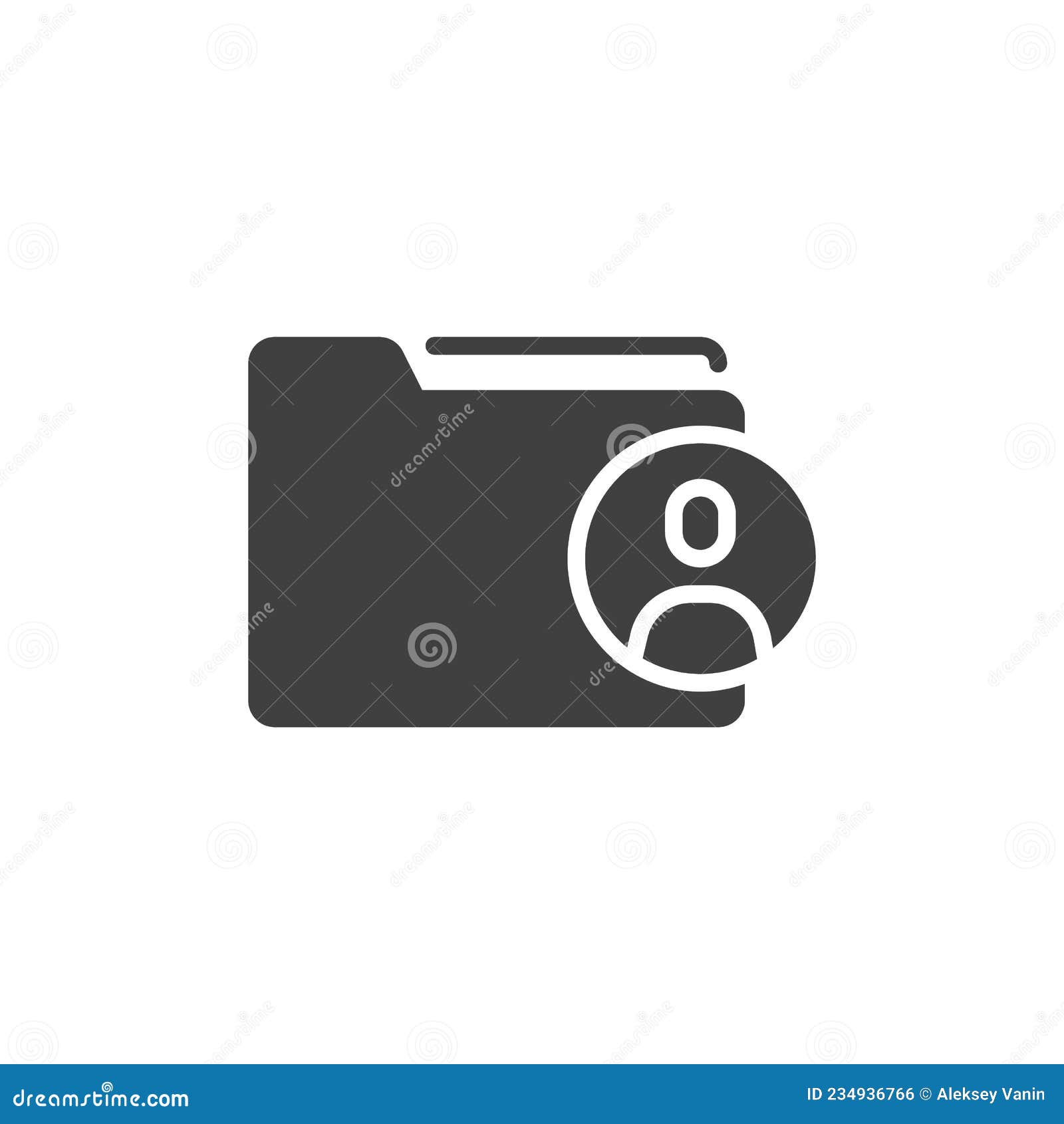 Profile folder vector icon stock vector. Illustration of private ...