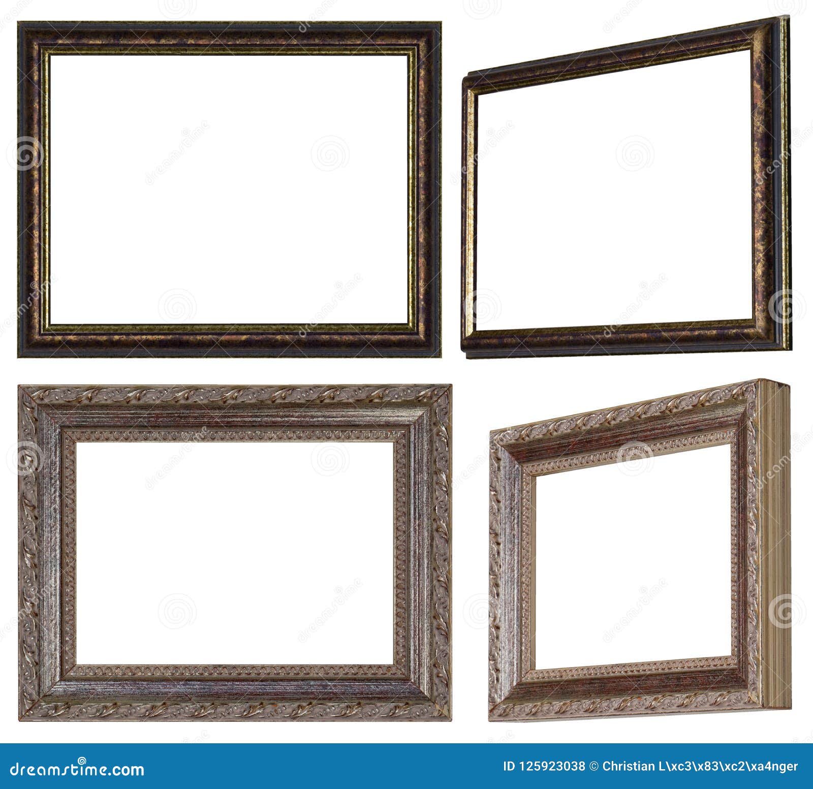 Profile Frame and Frame with Beautiful Decoration Stock Illustration ...