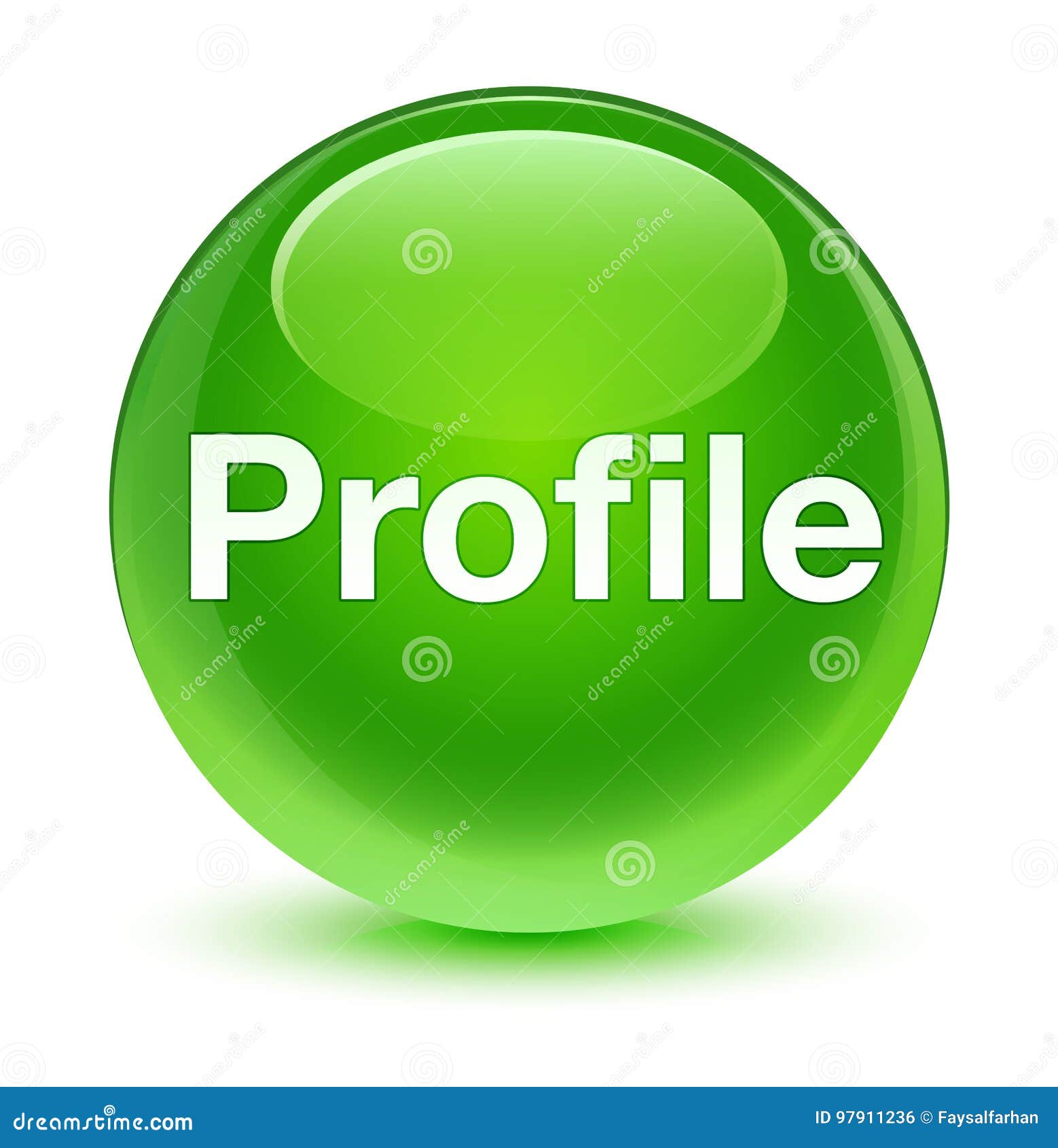 Profile Glassy Green Round Button Stock Illustration - Illustration of ...