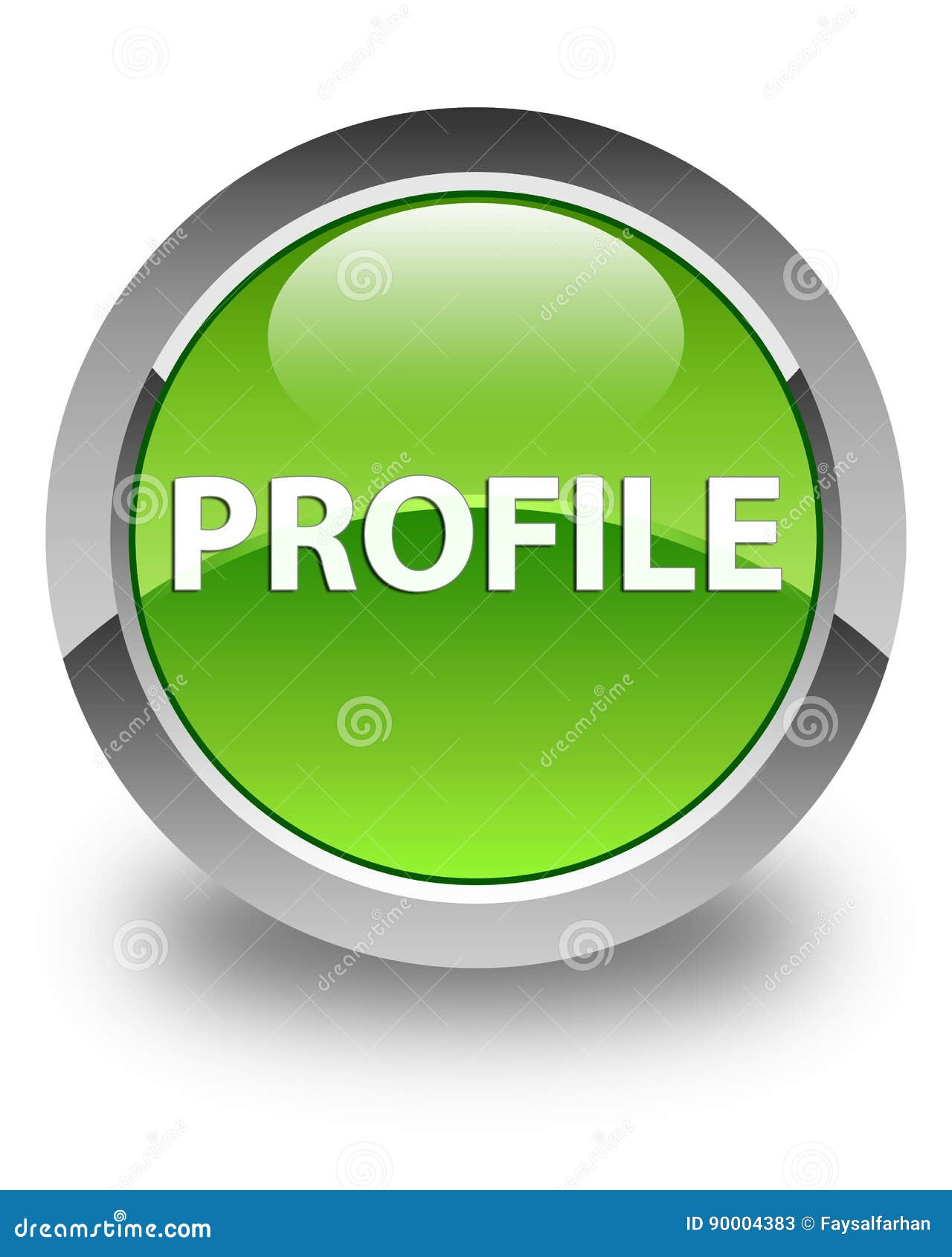 Profile Glossy Green Round Button Stock Illustration - Illustration of ...