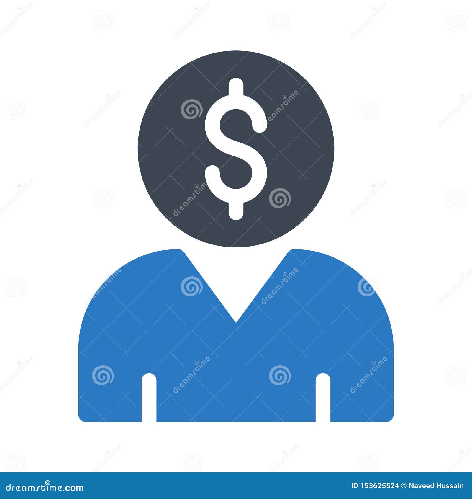 Profile Glyph Colour Vector Icon Stock Vector - Illustration of ...