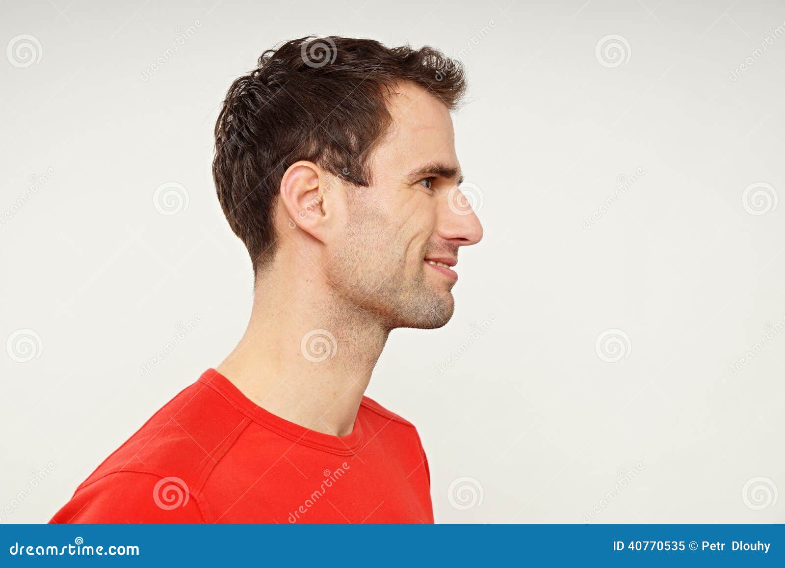 Profile of handsome man stock image. Image of teeth, person - 40770535