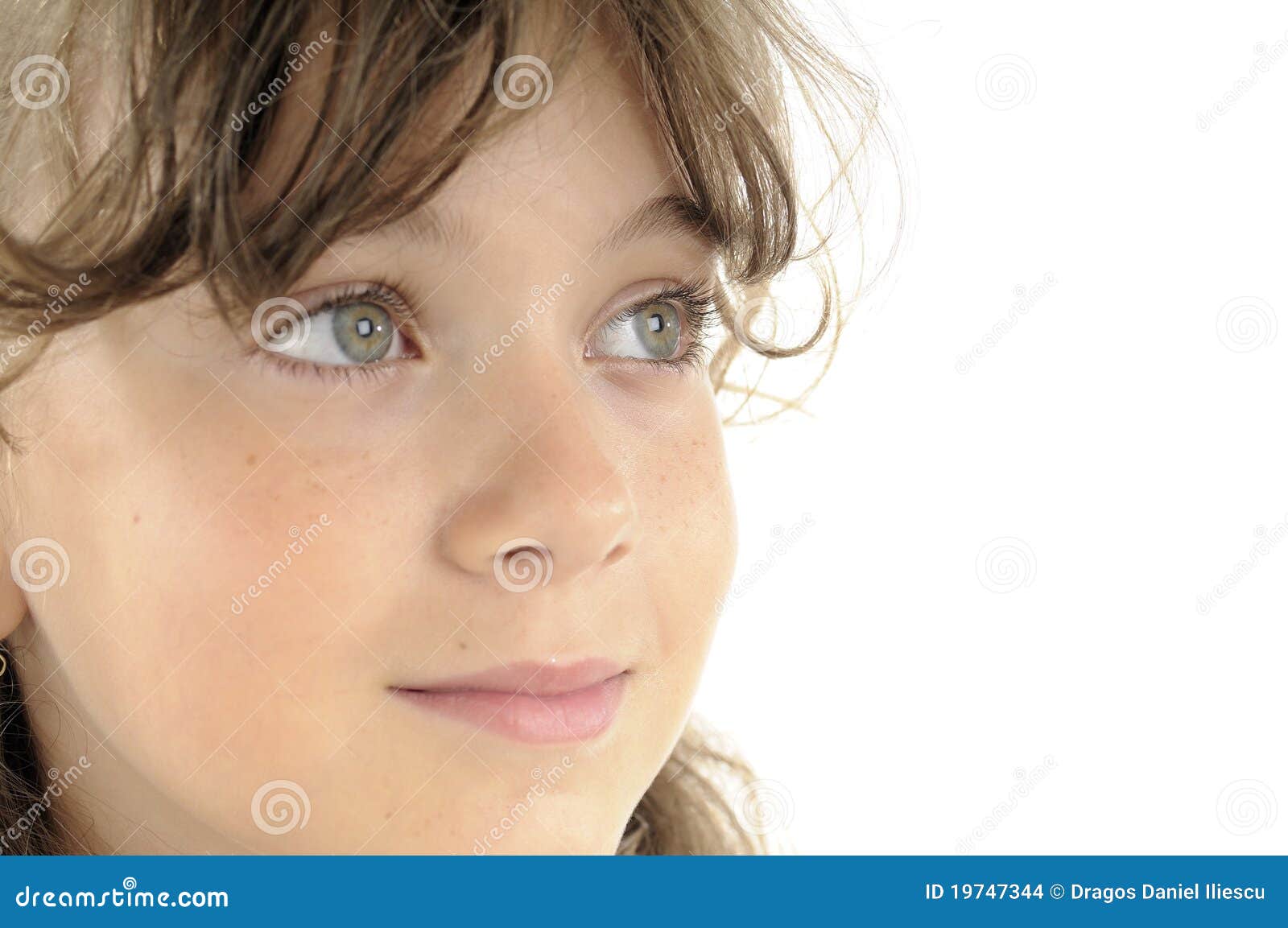 Profile of Happy Girl Smiling Stock Photo - Image of pretty, youth ...