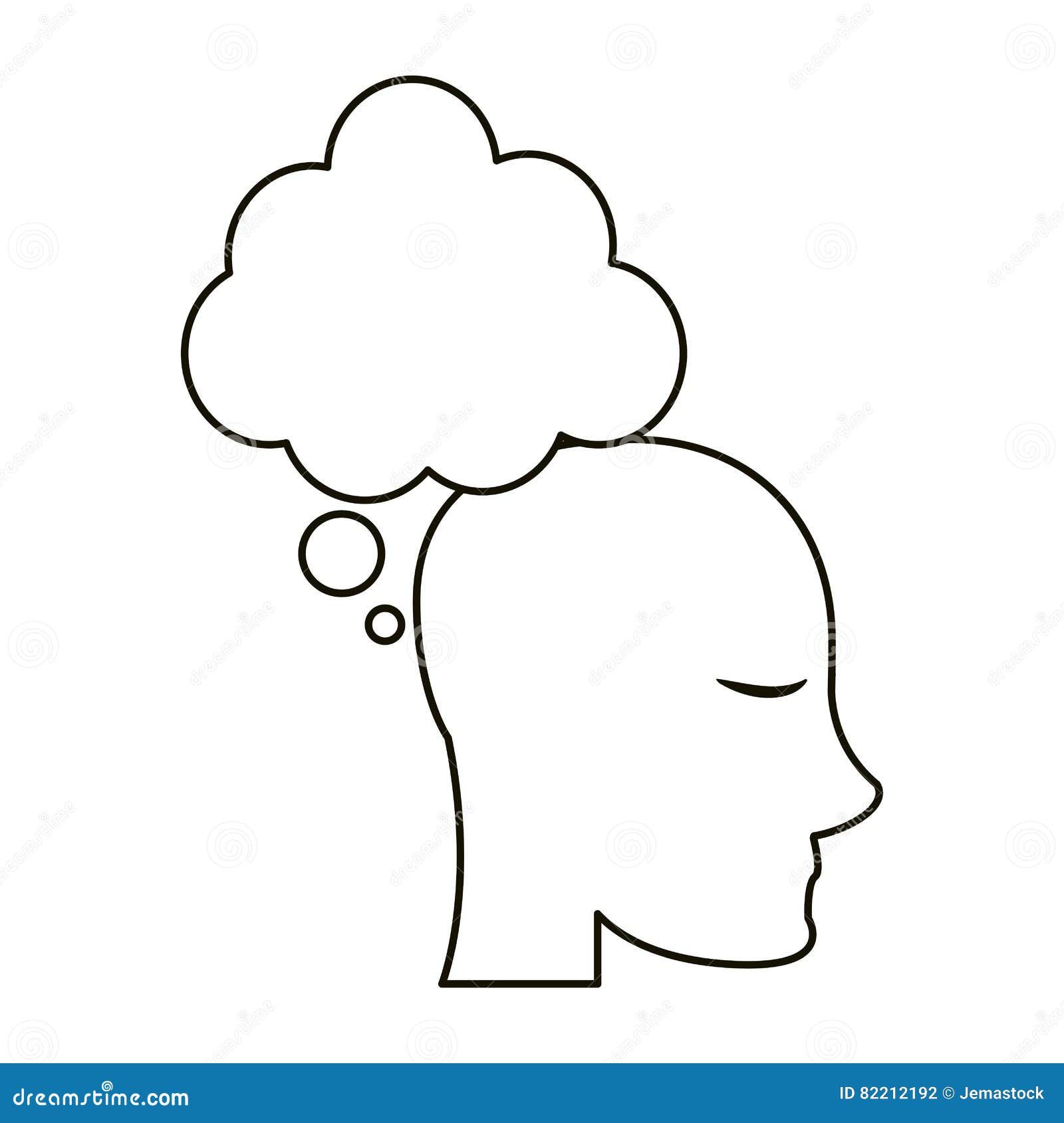 Man Head With Bubble Thoughts Of Maths And Physics Formulas. Man ...