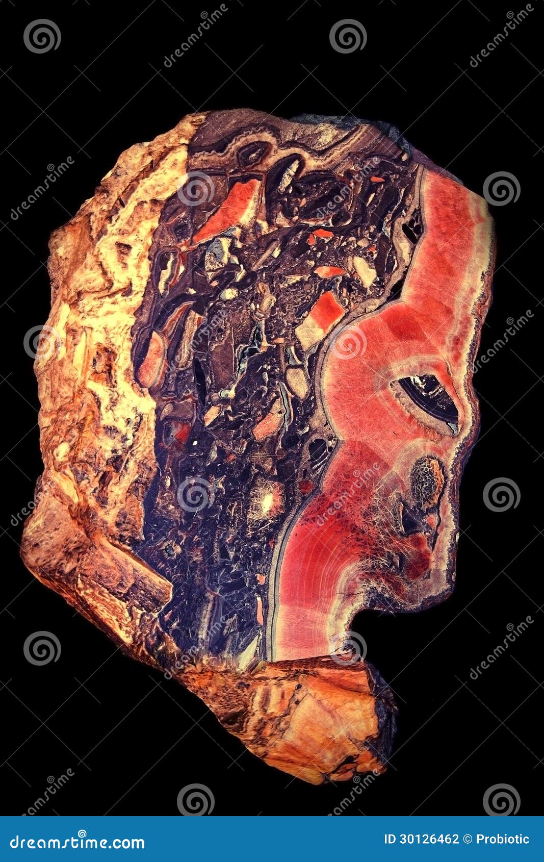 Profile of Head Men from Jasper Stock Photo - Image of jasper, thinker ...