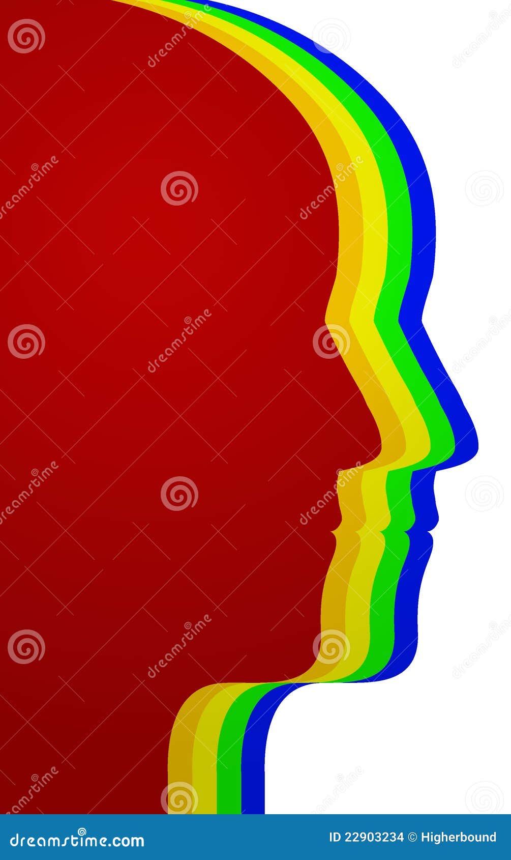 Profile of heads stock illustration. Illustration of brain - 22903234