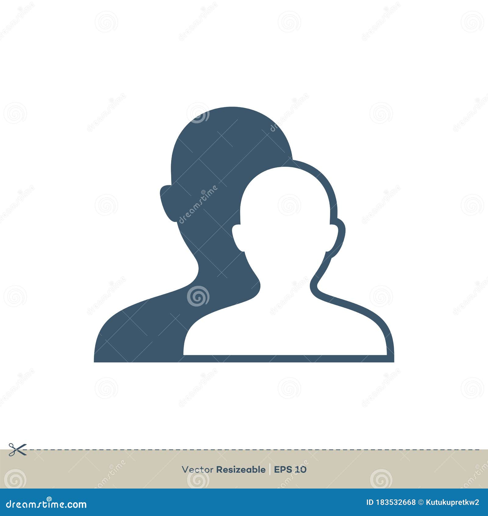 Profile Human Figure Icon Vector Logo Template Illustration Design ...