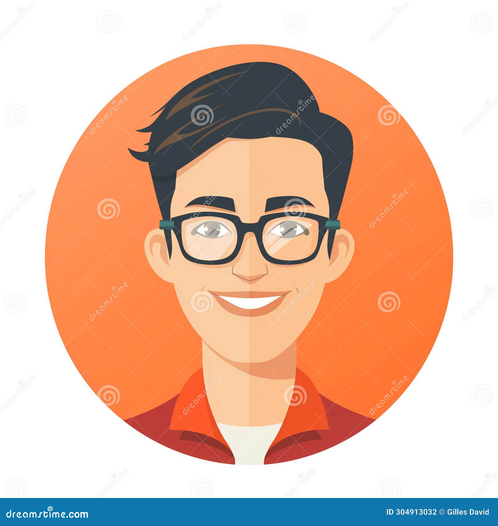 Illustration of a Man in Flat Design Style Stock Illustration ...