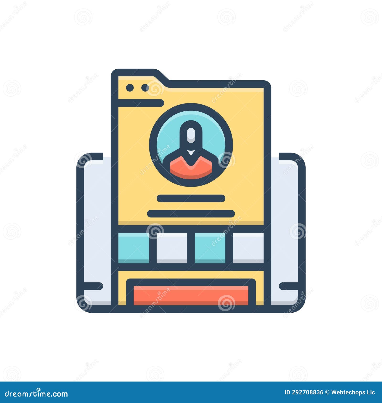 Color Illustration Icon for Profile, Member and Identity Stock ...