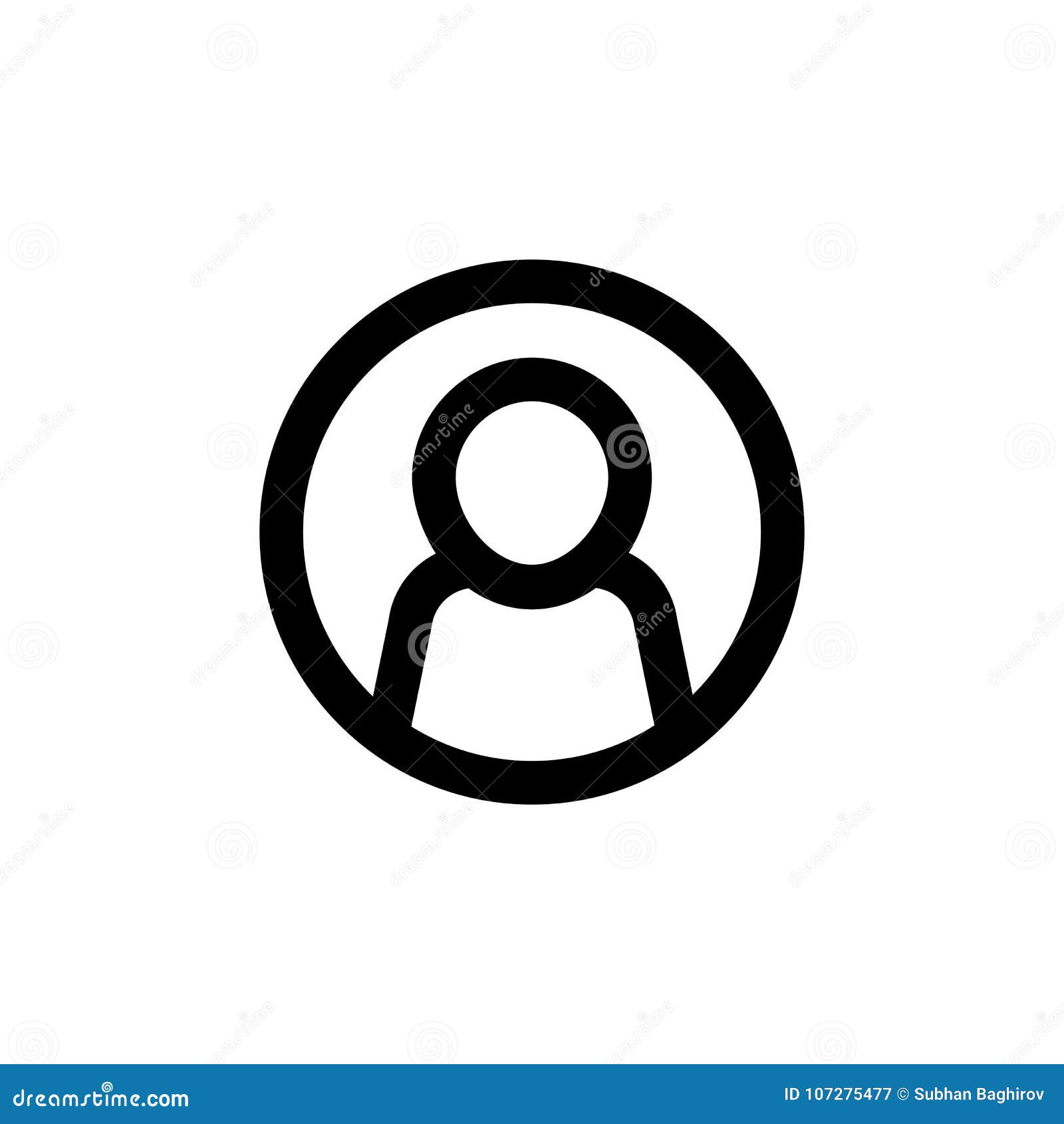 Profile Icon for Simple Flat Style Ui Design Stock Vector ...