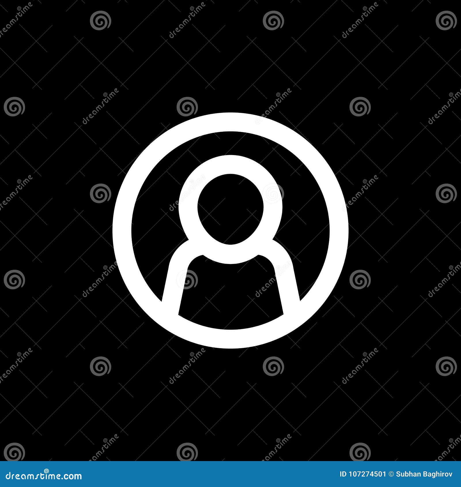 Profile Icon for Simple Flat Style Ui Design Stock Vector ...