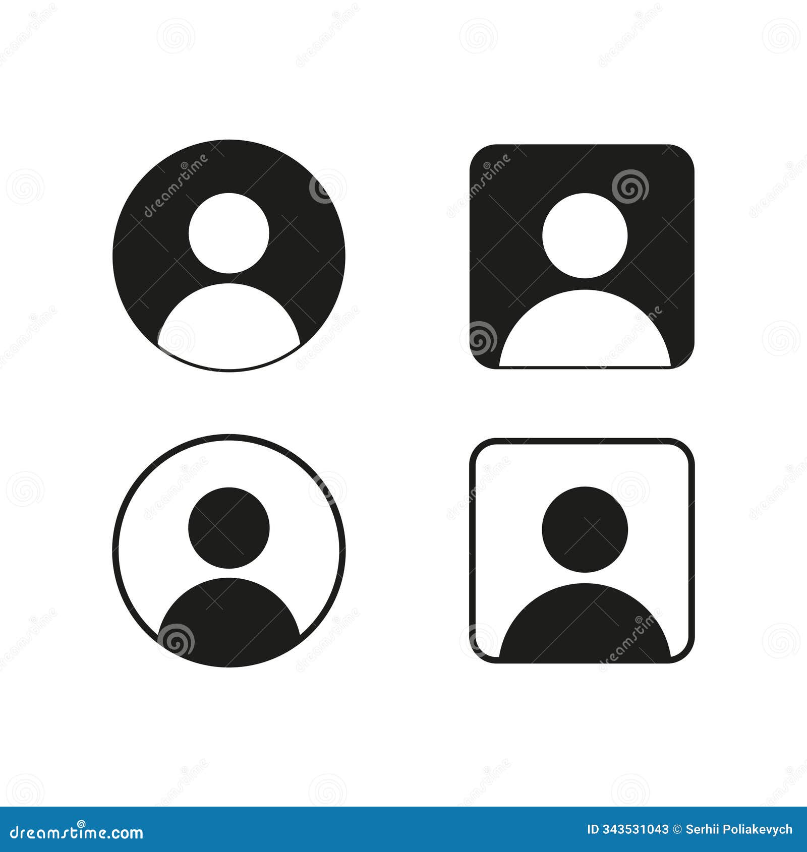Profile Icon. User Symbol. Avatar Shape. Vector Illustration Stock ...