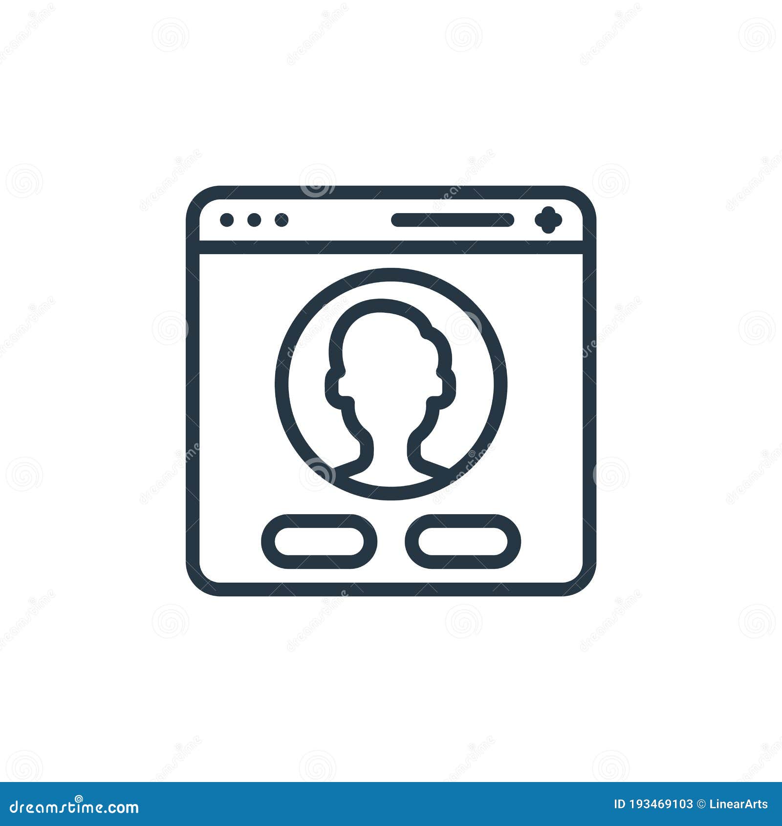 Profile Icon Vector from Users Concept. Thin Line Illustration of ...