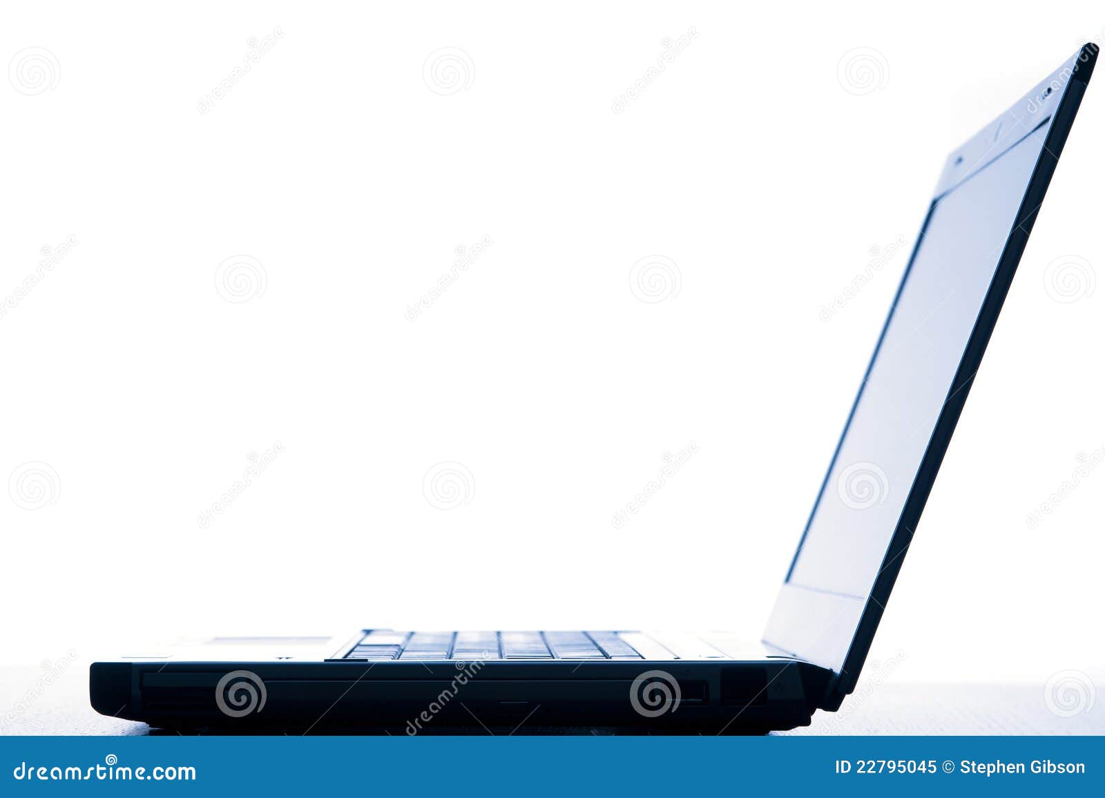 Profile of Laptop Computer stock image. Image of technology - 22795045
