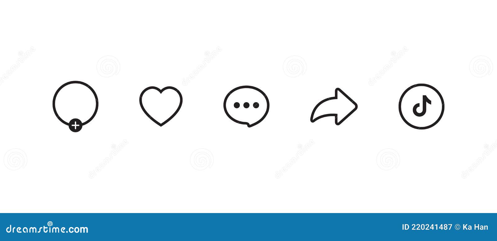 Profile, Like, Comment, and Share. Icon Set of Social Media Elements ...