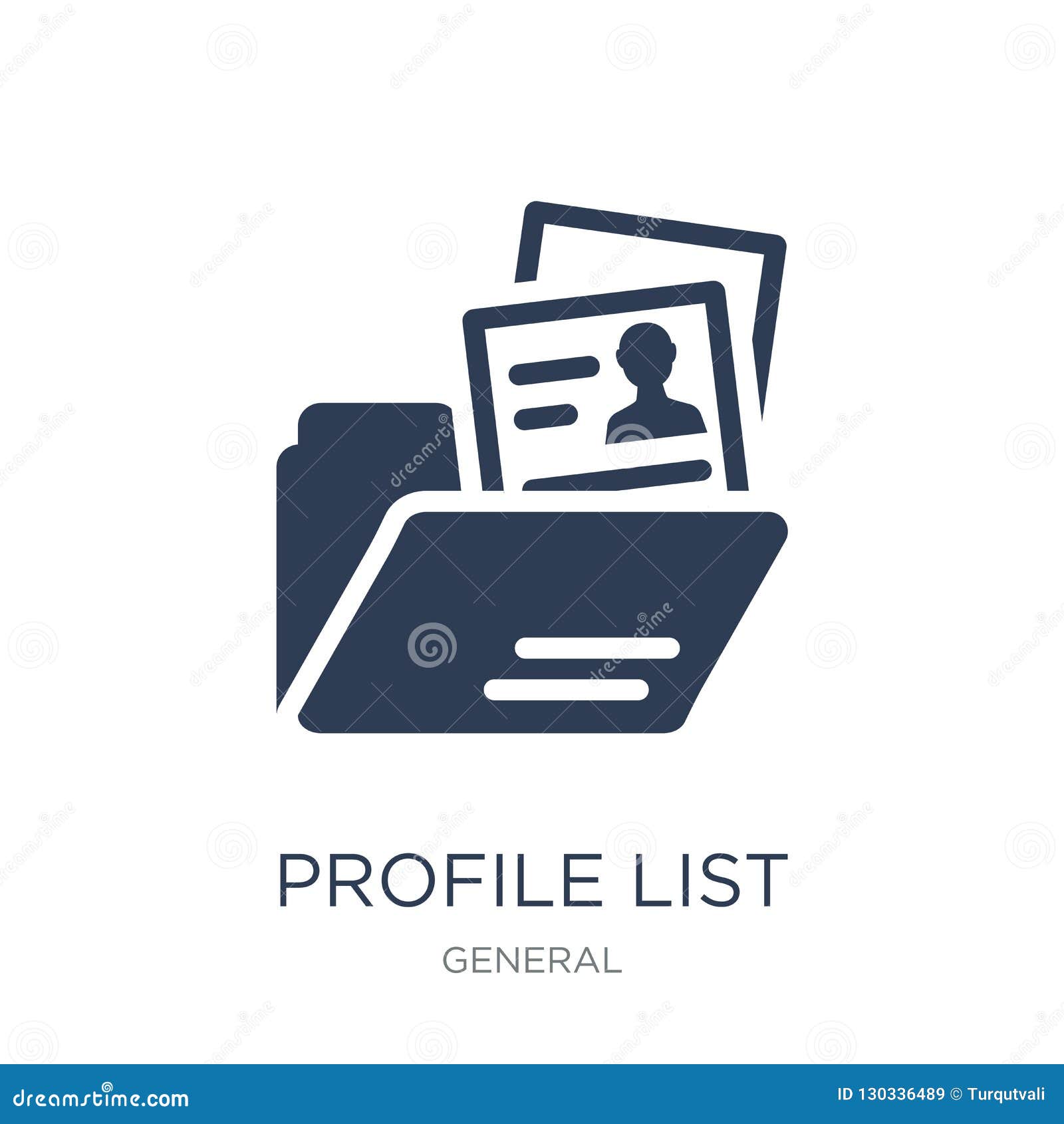 Profile List Icon. Trendy Flat Vector Profile List Icon on White Stock ...