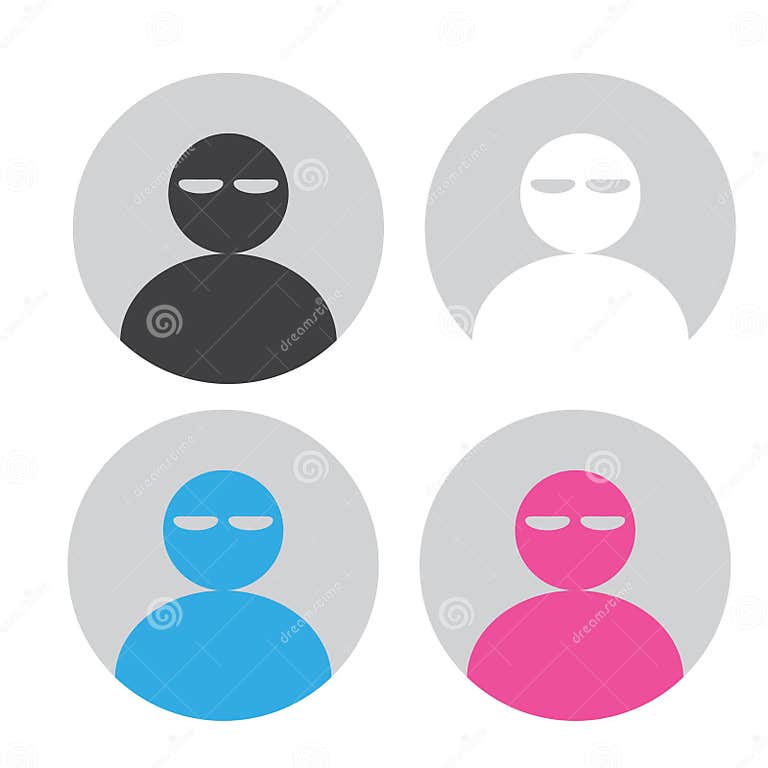 Profile Logo Vector Template Icon Stock Vector - Illustration of line ...