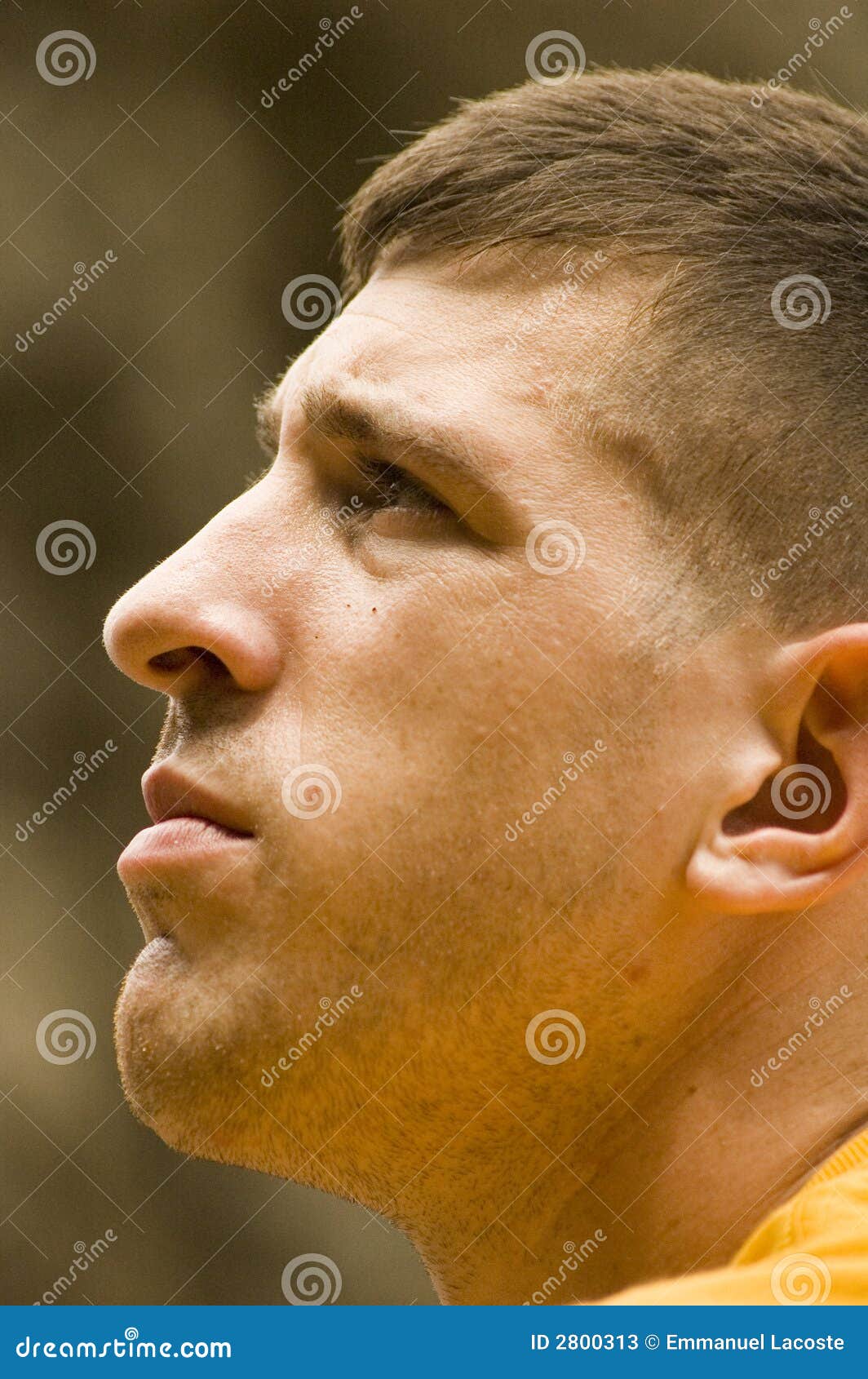 Profile of a man stock image. Image of staring, outdoor - 2800313