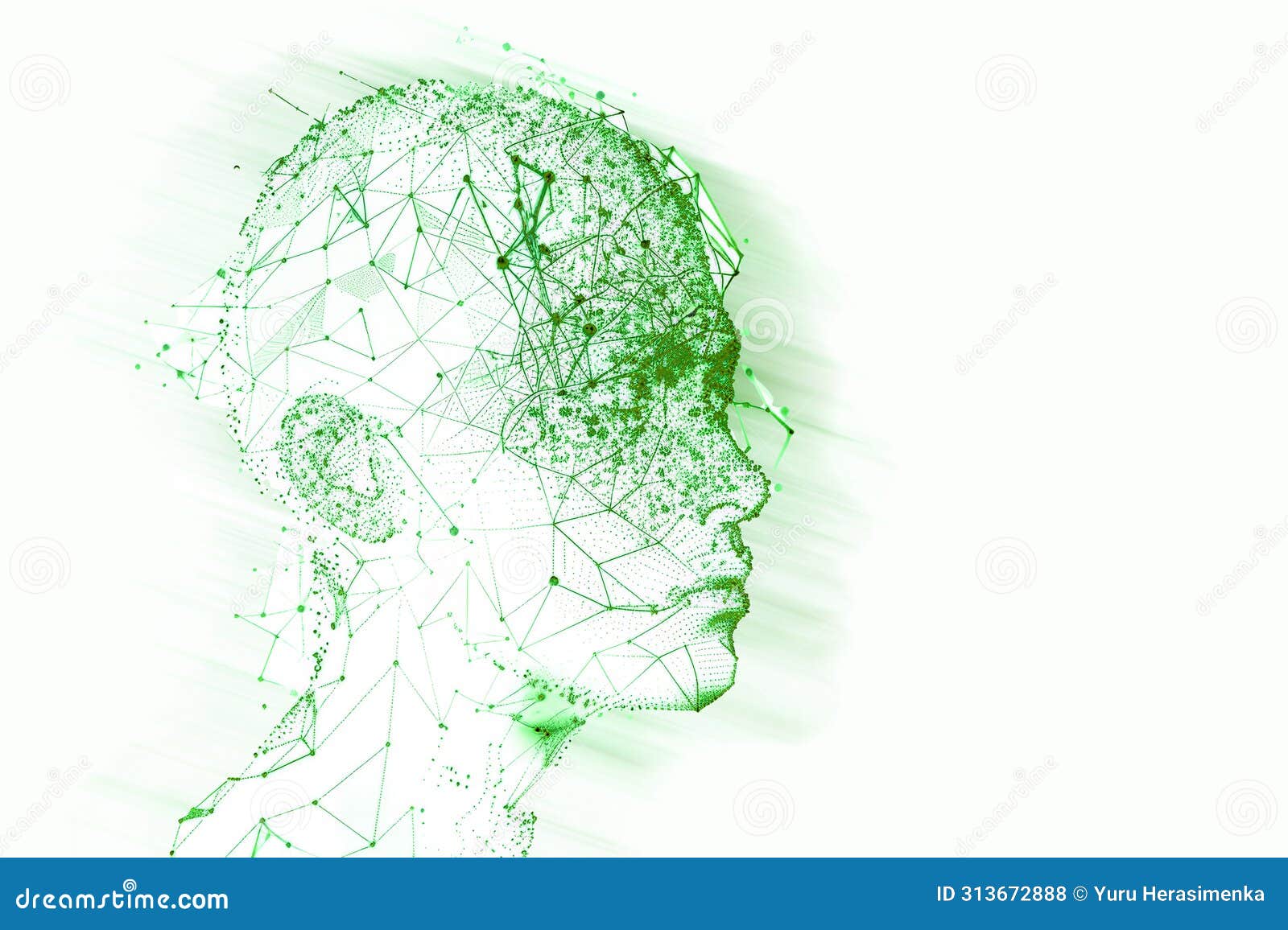 The Profile of a Mans Head is Illustrated with Intricate Lines and Dots ...