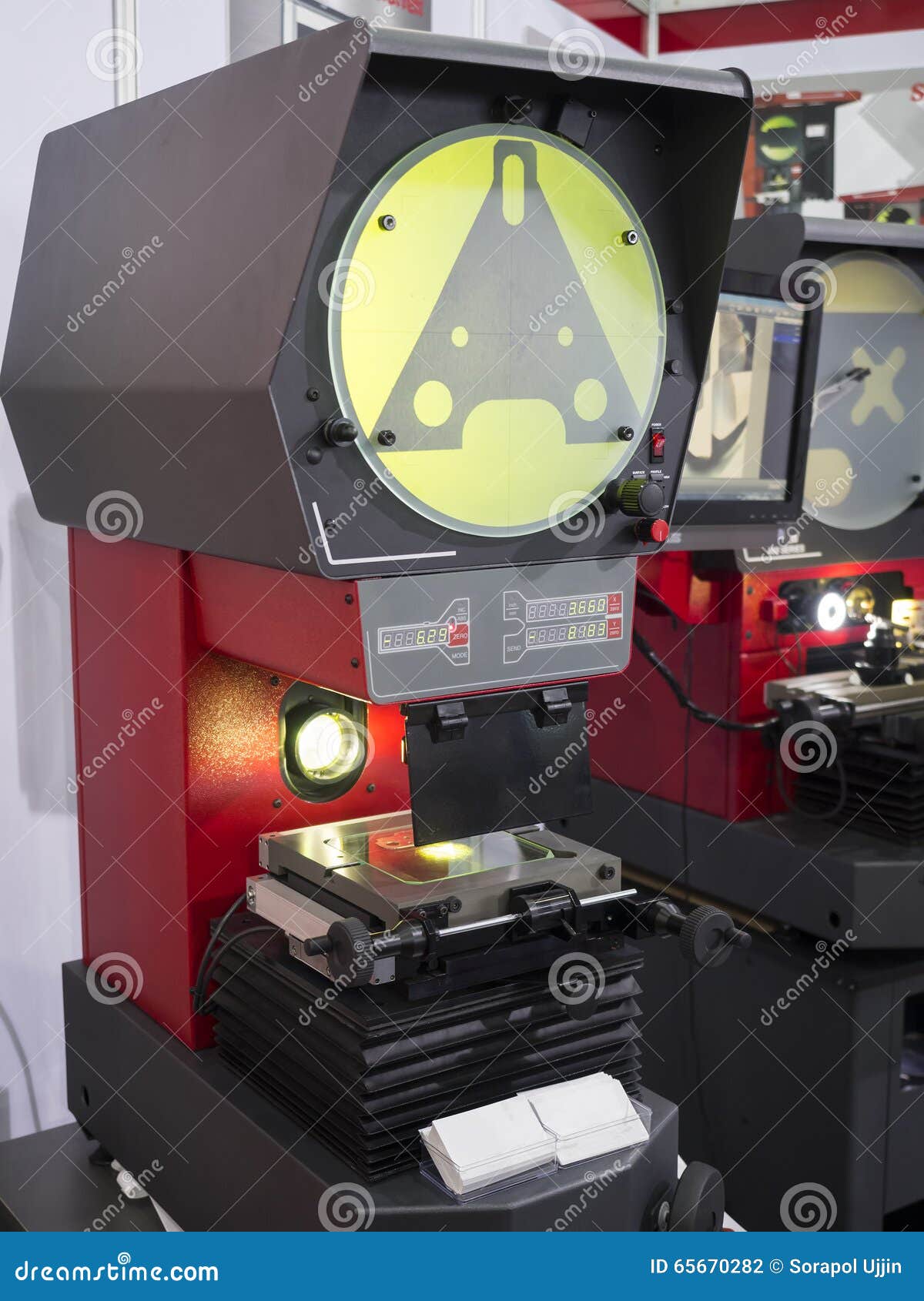 Profile measuring machine stock photo. Image of precision - 65670282