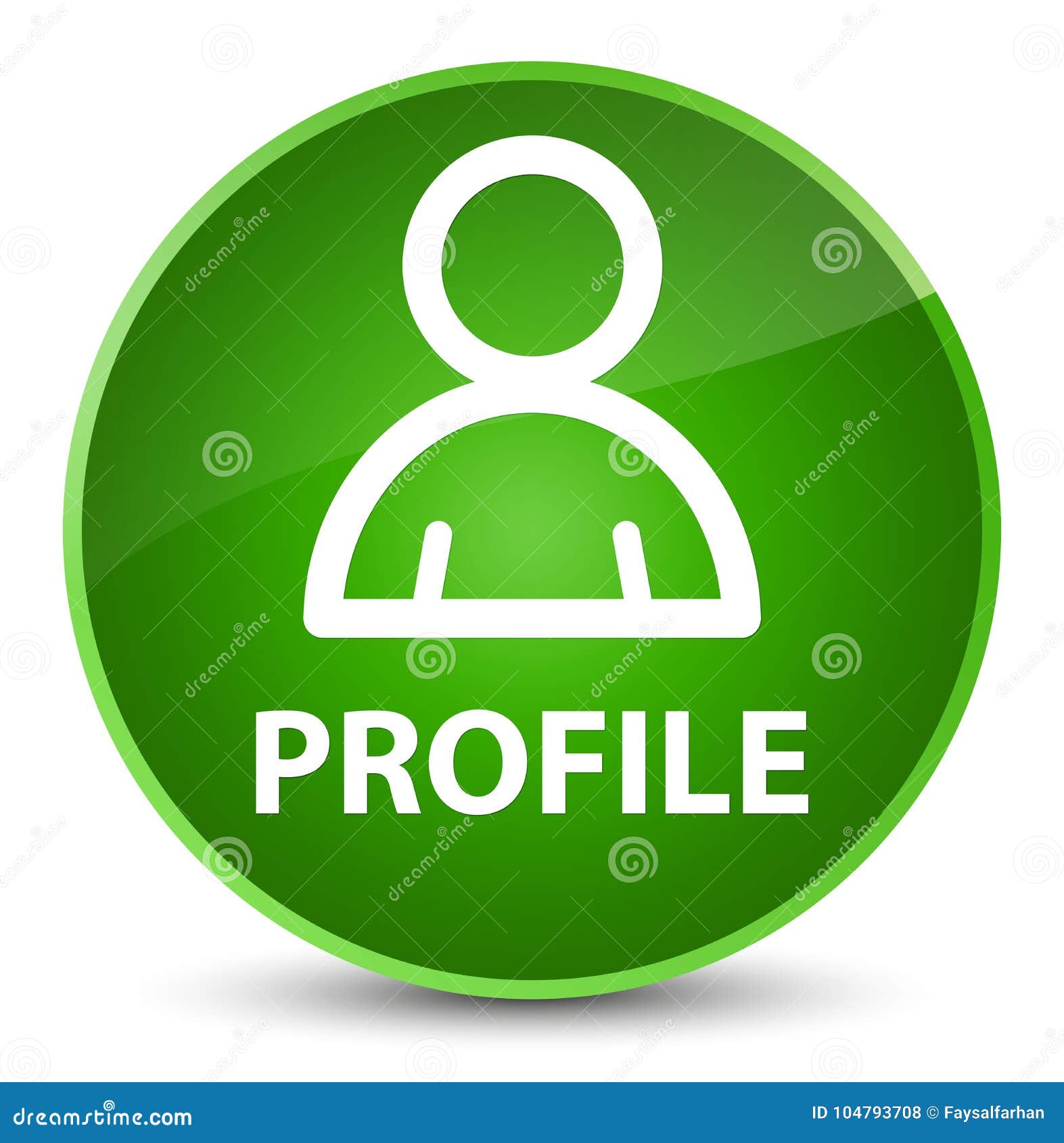 Profile (member Icon) Elegant Green Round Button Stock Illustration ...